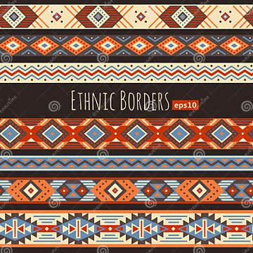 Ethnic borders stock vector. Illustration of abstract - 43541622
