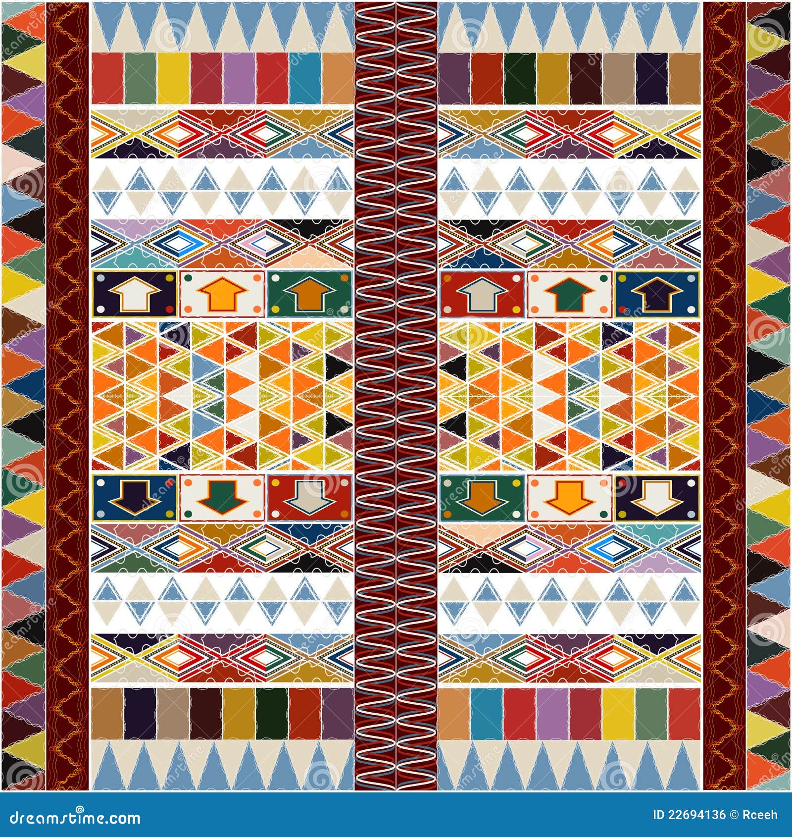 Ethnic carpet design stock vector. Illustration of ornate - 22694136