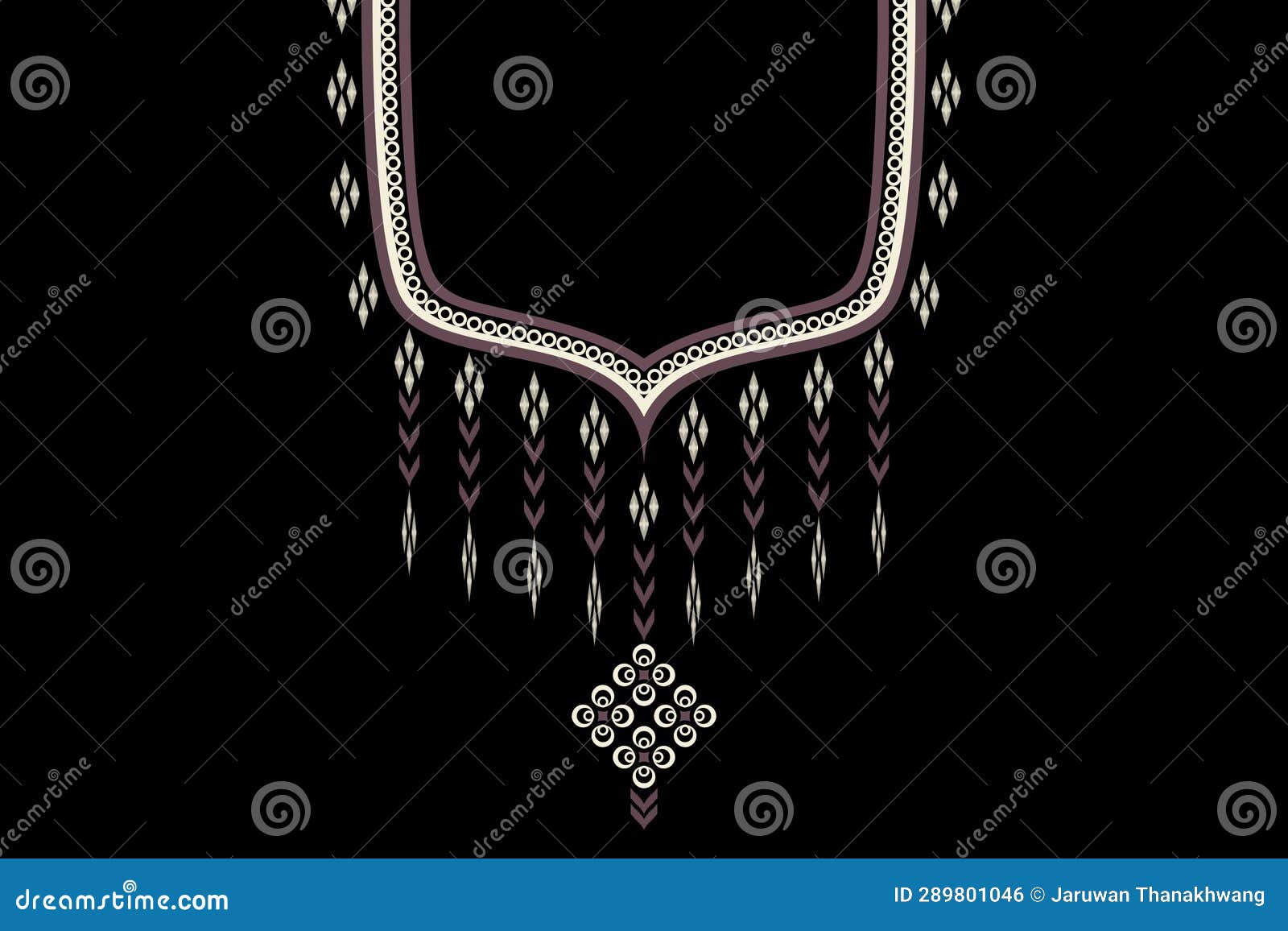 Ethnic Collar Lace Oriental Pattern. Aztec Style Embroidery Abstract ...