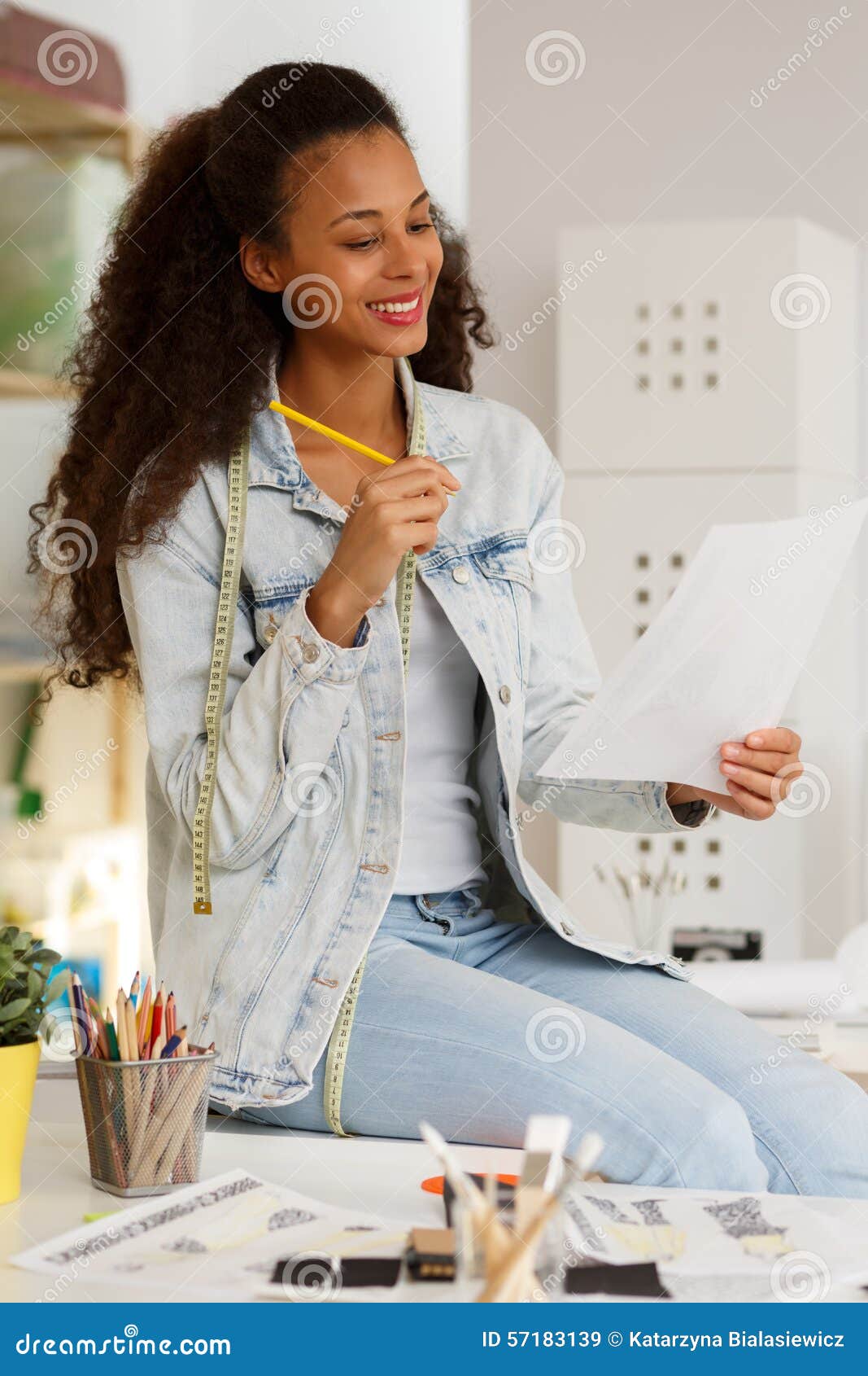 Ethnic Creative Worker with Passion Stock Image - Image of designer ...