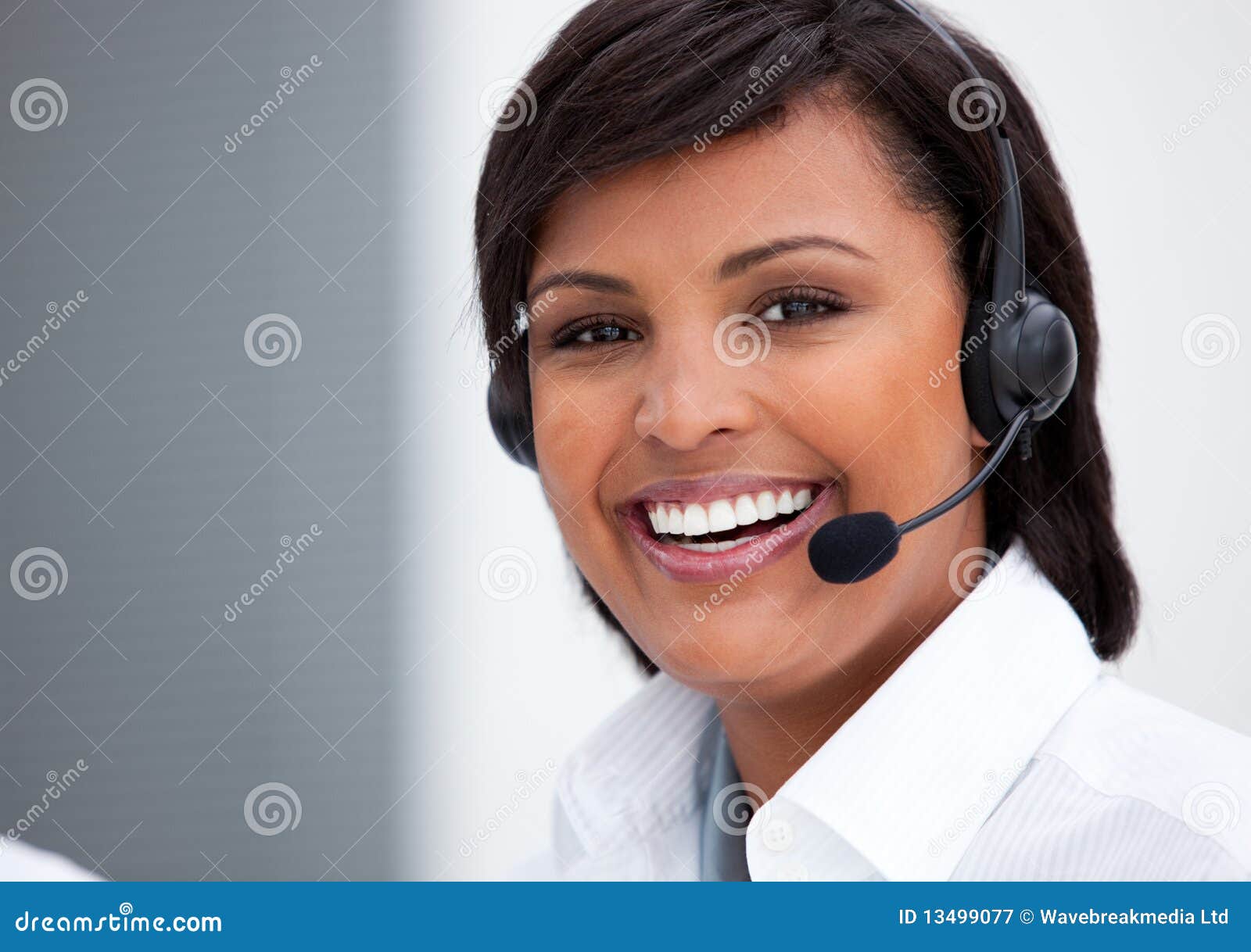 Ethnic Customer Service Agent at Work Stock Image - Image of afro ...