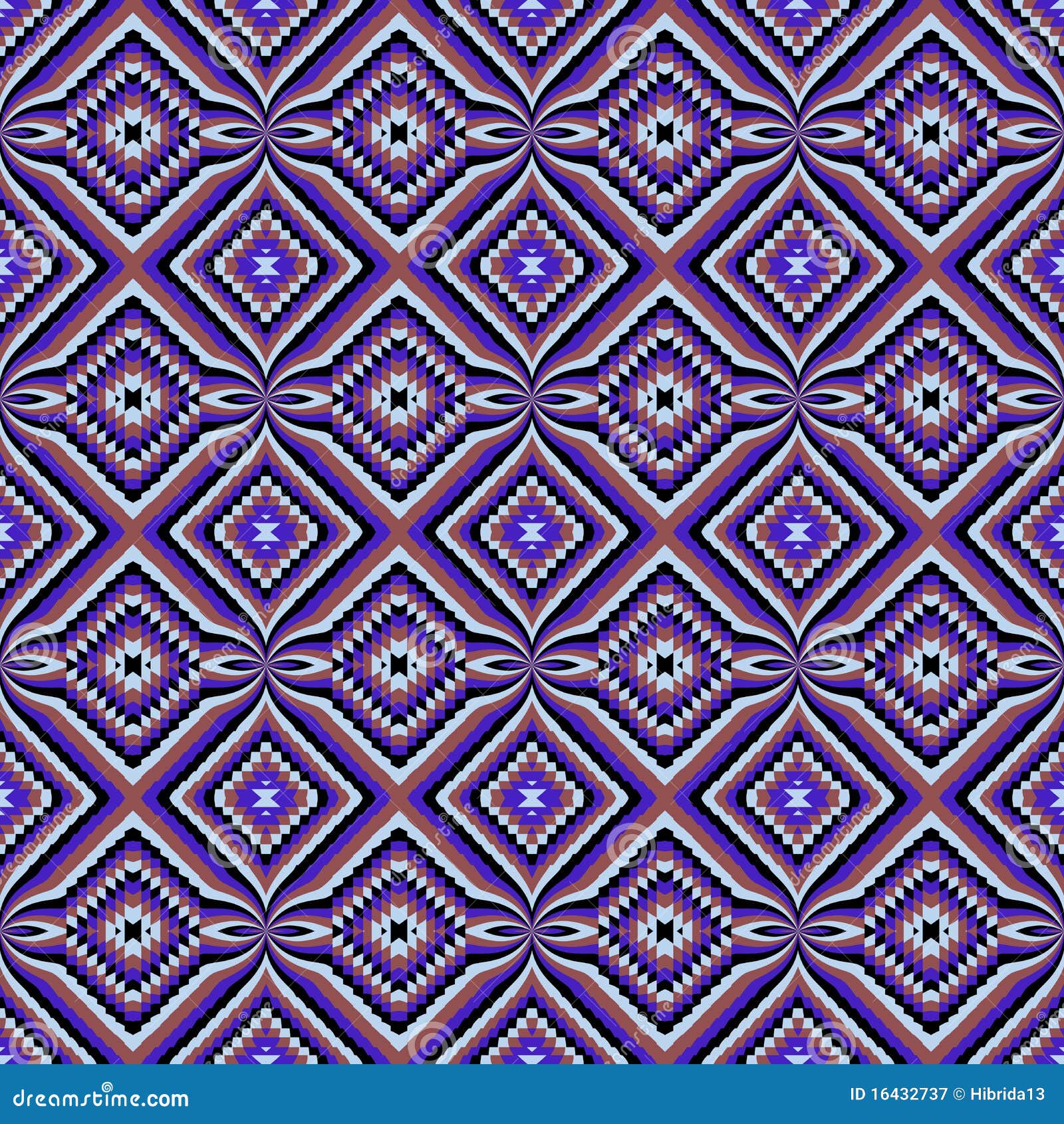 Ethnic Decorative Motifs in Purple Tones Stock Illustration ...