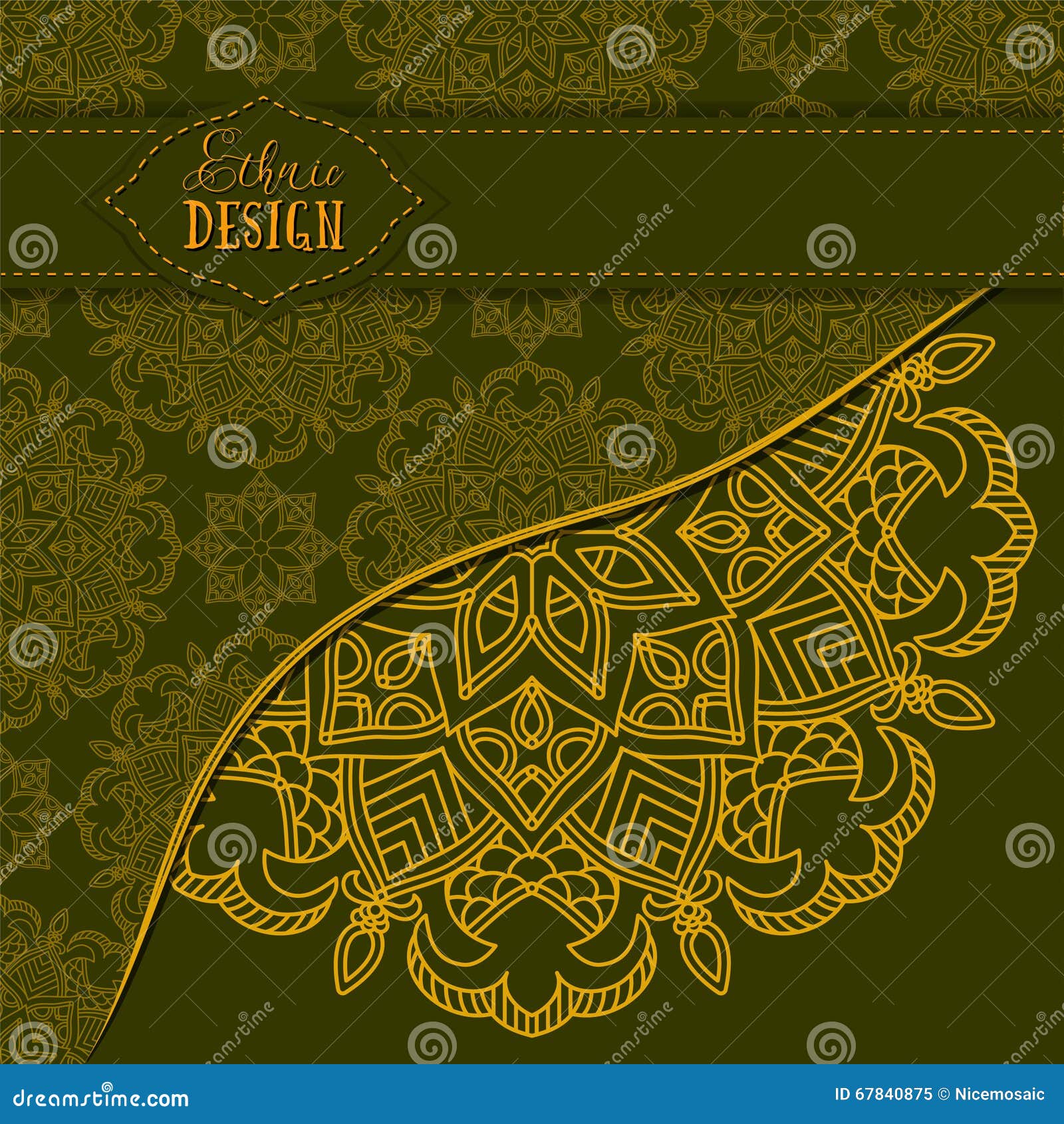Ethnic Design. Vector Background Stock Vector - Illustration of decor ...