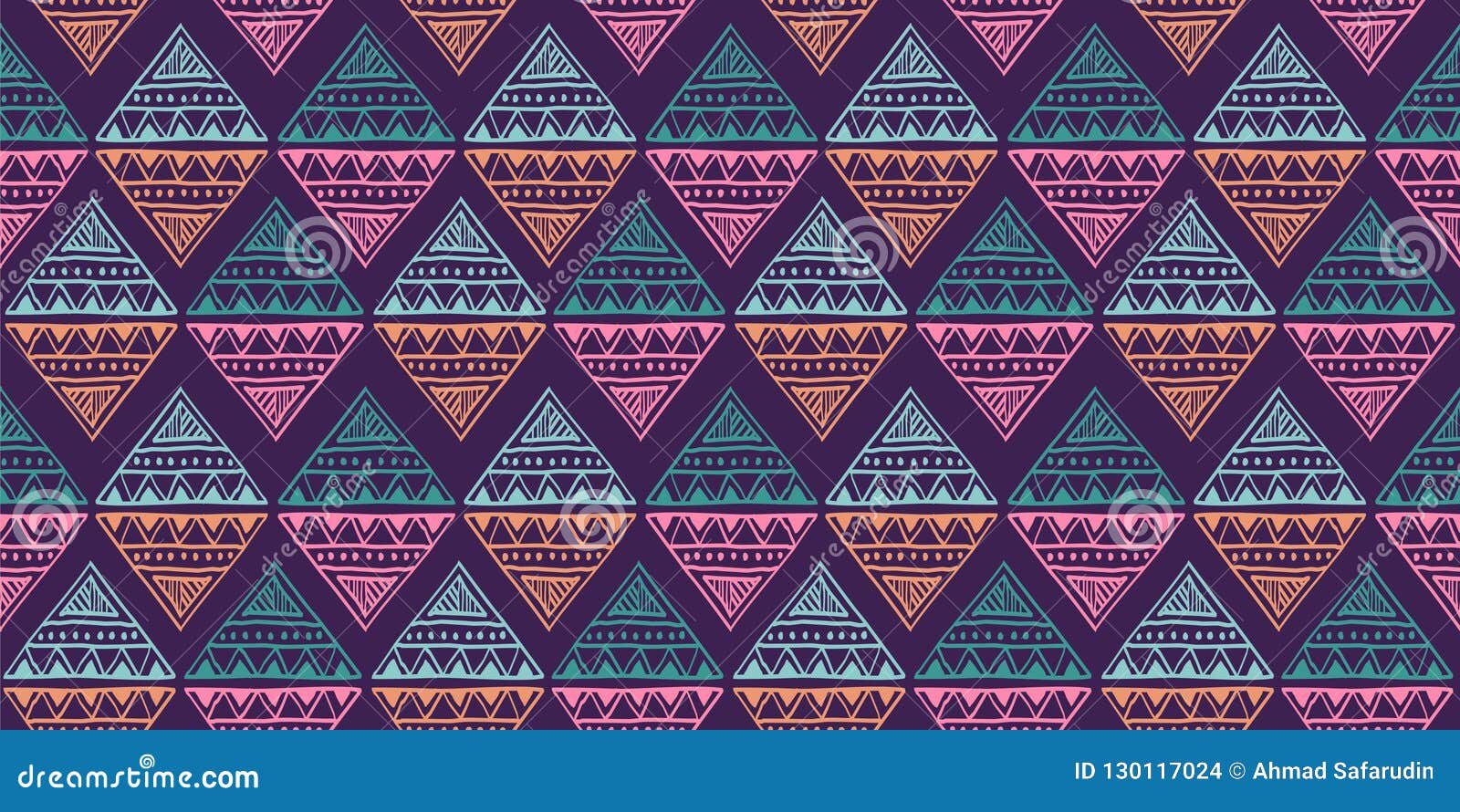 Tribal Pattern Vector Seamless Ethnic Handmade With Stripes Vector