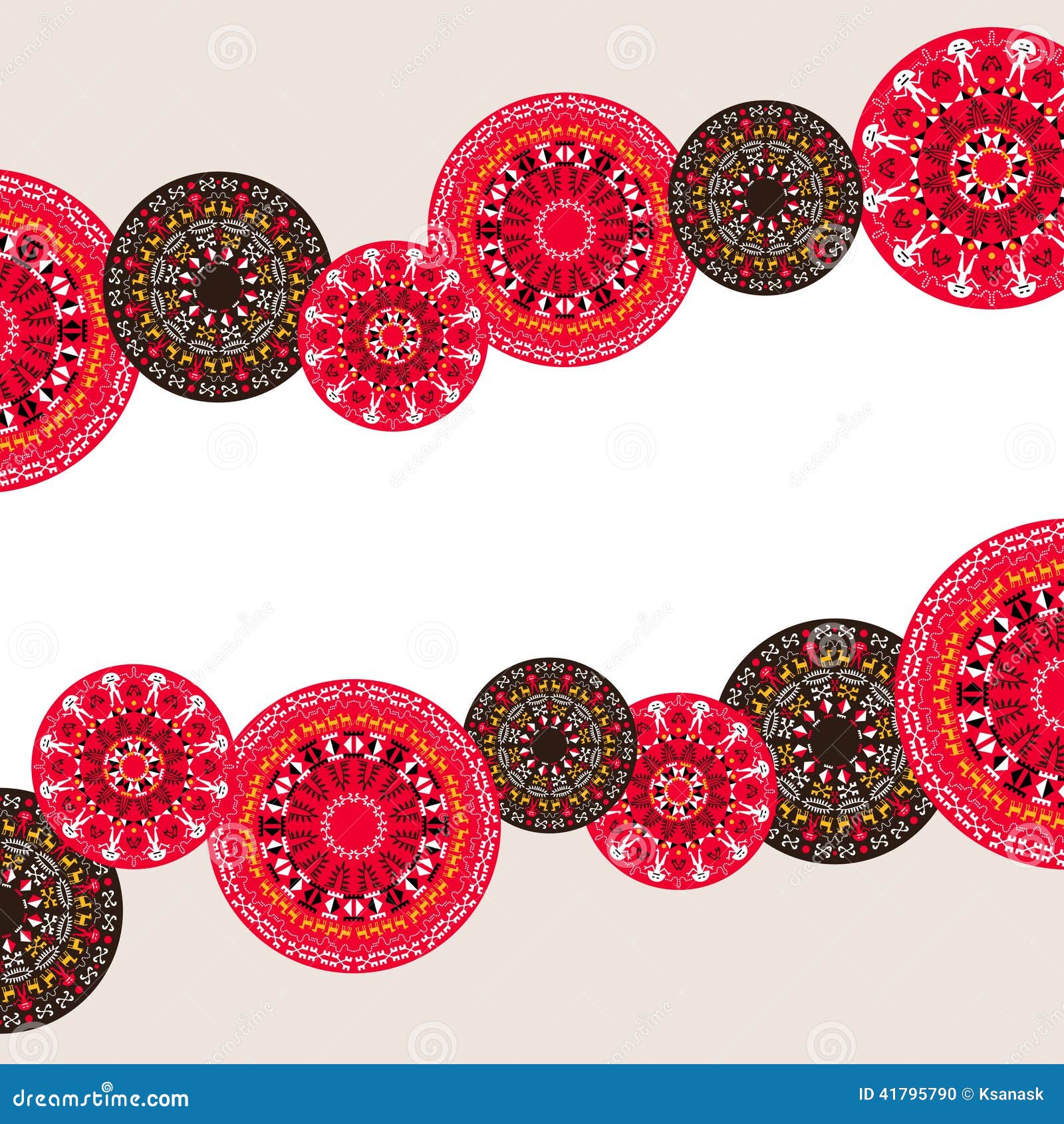Ethnic Elements at Abstract Frame Stock Vector - Illustration of ...