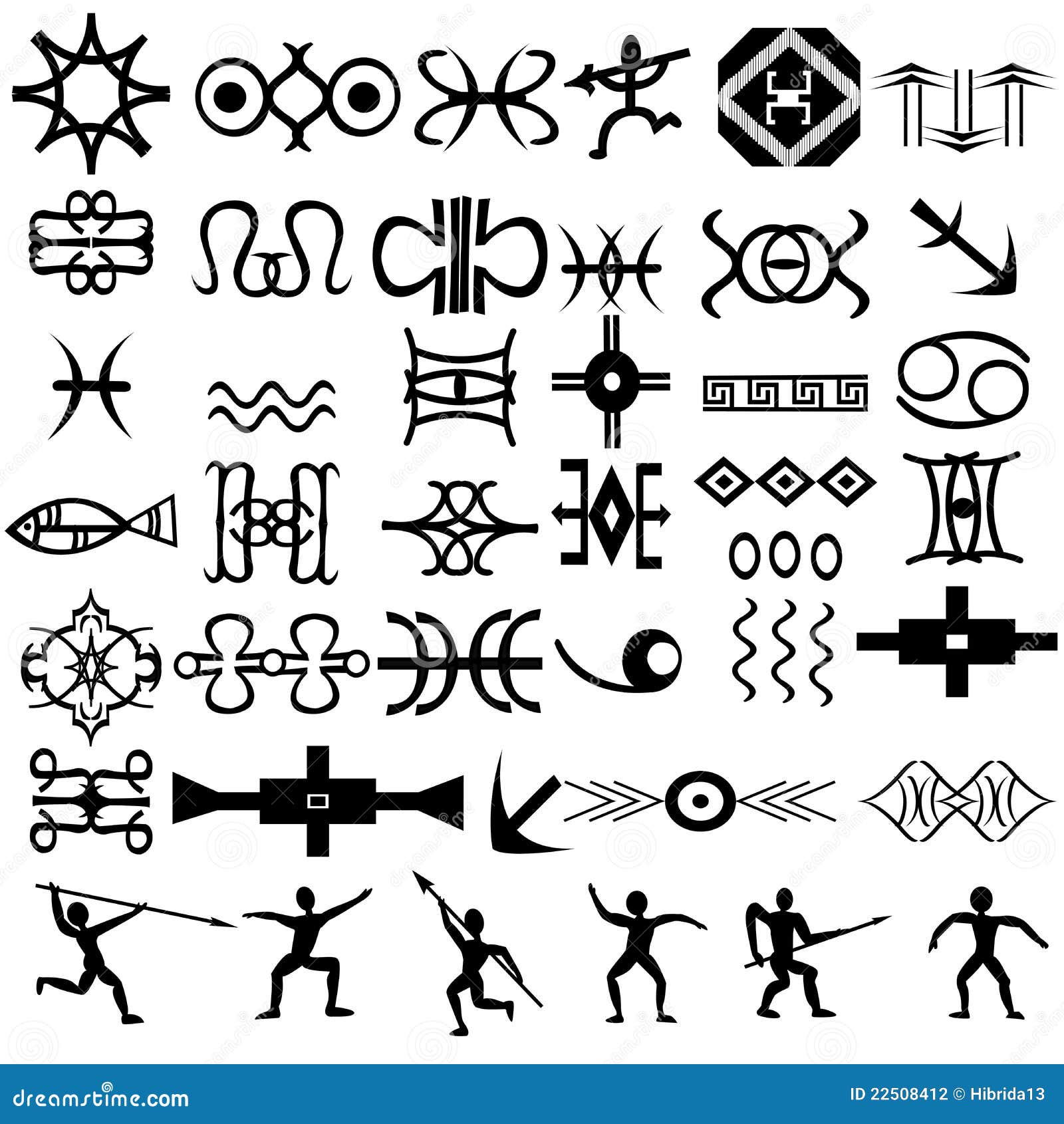 Ethnic Elements for Design, Primitive Art Stock Vector - Illustration ...