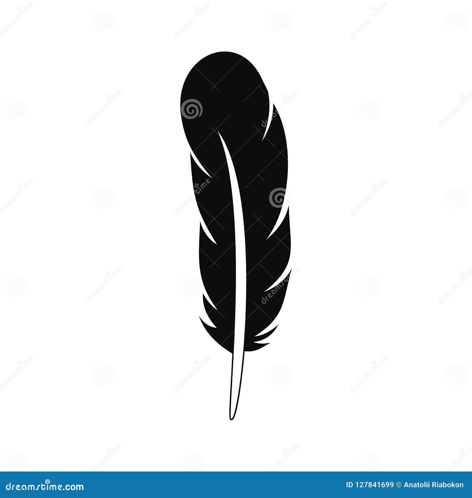 Ethnic Feather Icon, Simple Style Stock Vector - Illustration of ...