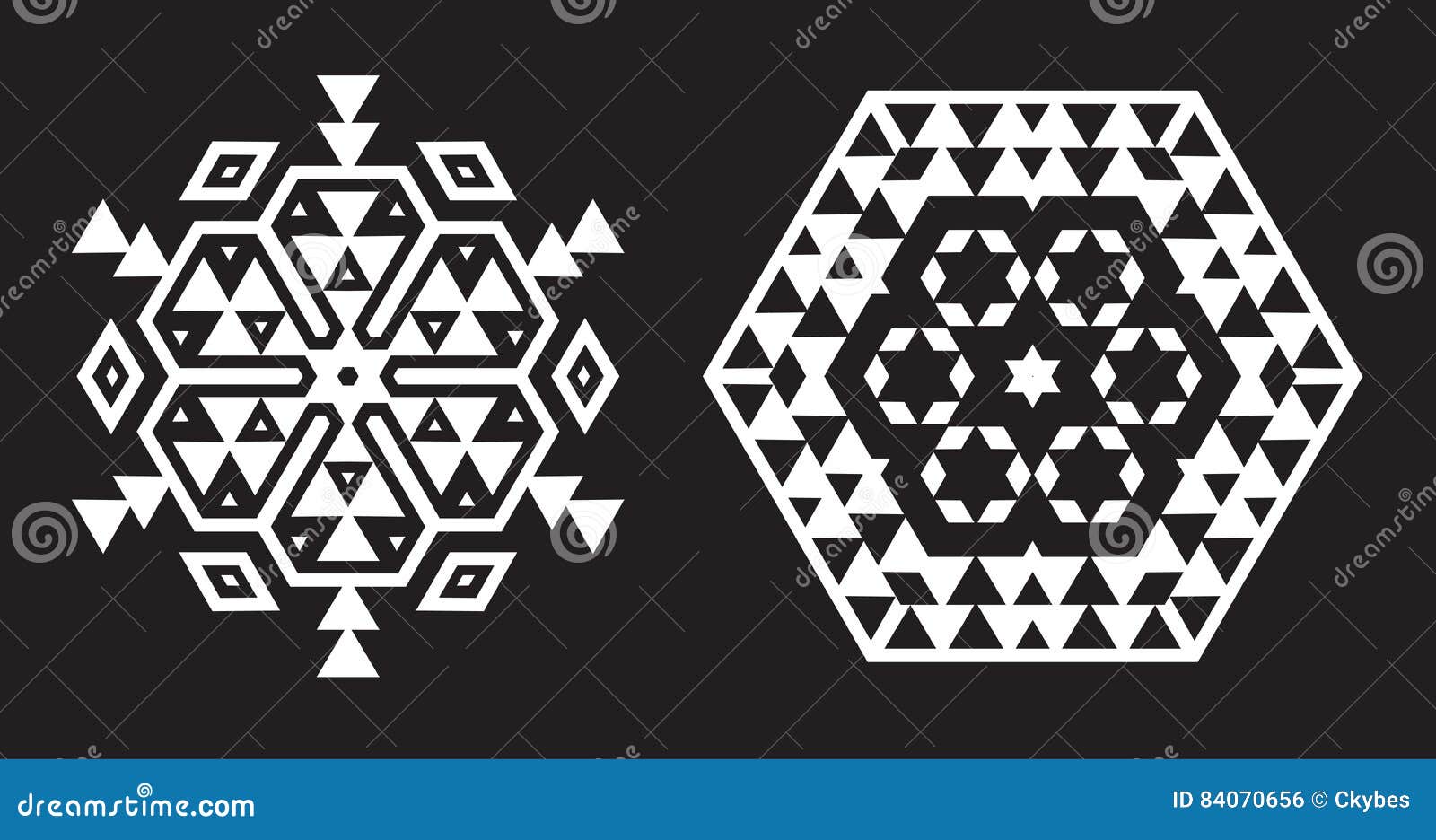 Ethnic Fractal Mandala Vector Looks Like Snowflake or Maya Aztec Stock ...