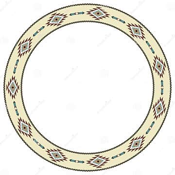 Ethnic Frame. Round Border with South Western Native American Pattern ...