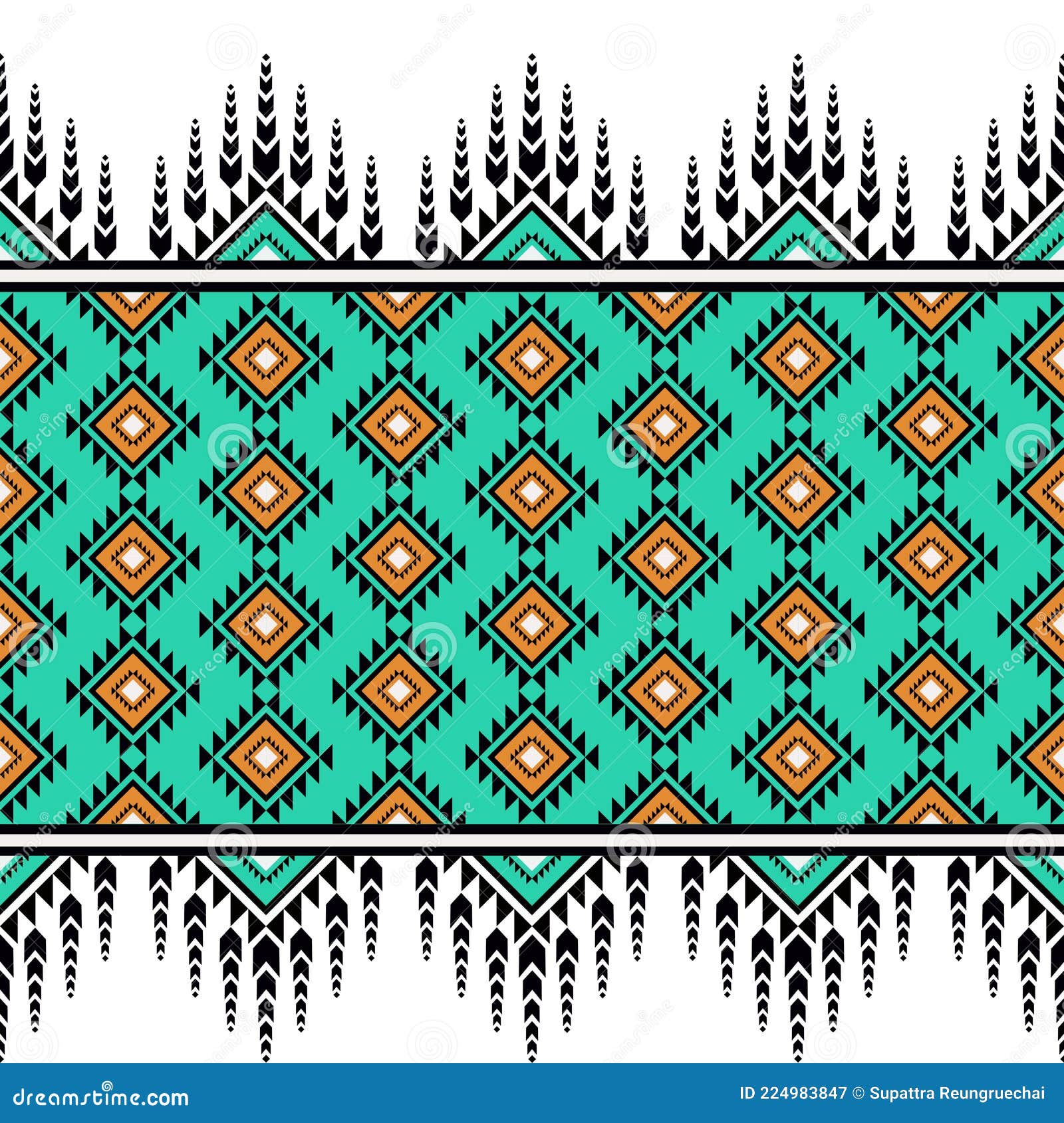 Red Morocco Pattern, Islamic Vector Border. | CartoonDealer.com #174764884
