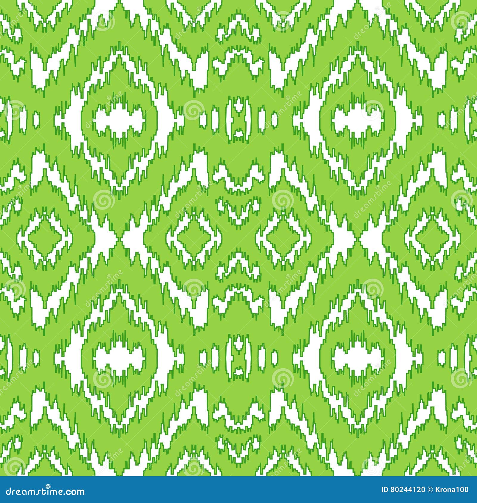 Ethnic Green Seamless Pattern Stock Vector - Illustration of fashion ...