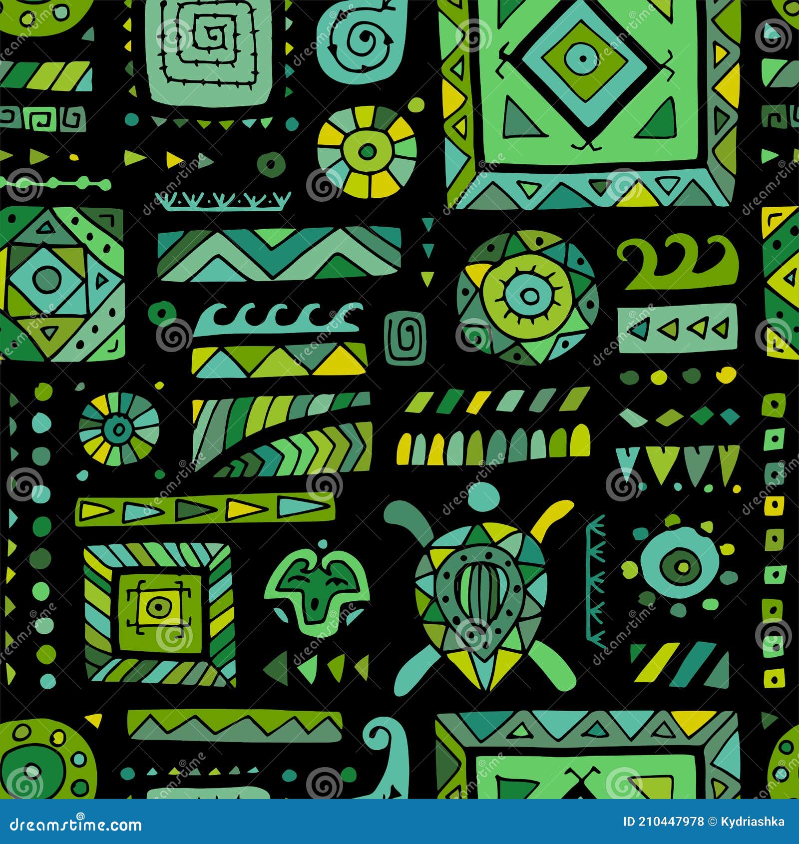 Ethnic Handmade Ornament for Your Design. Polynesian Style, Seamless ...