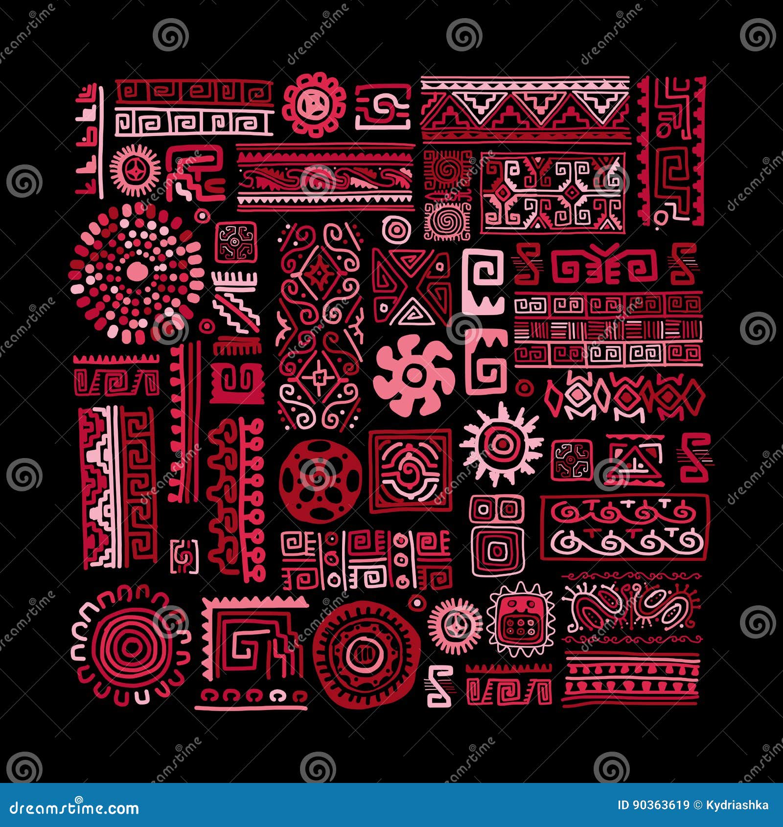 Ethnic Handmade Ornament for Your Design Stock Vector - Illustration of ...