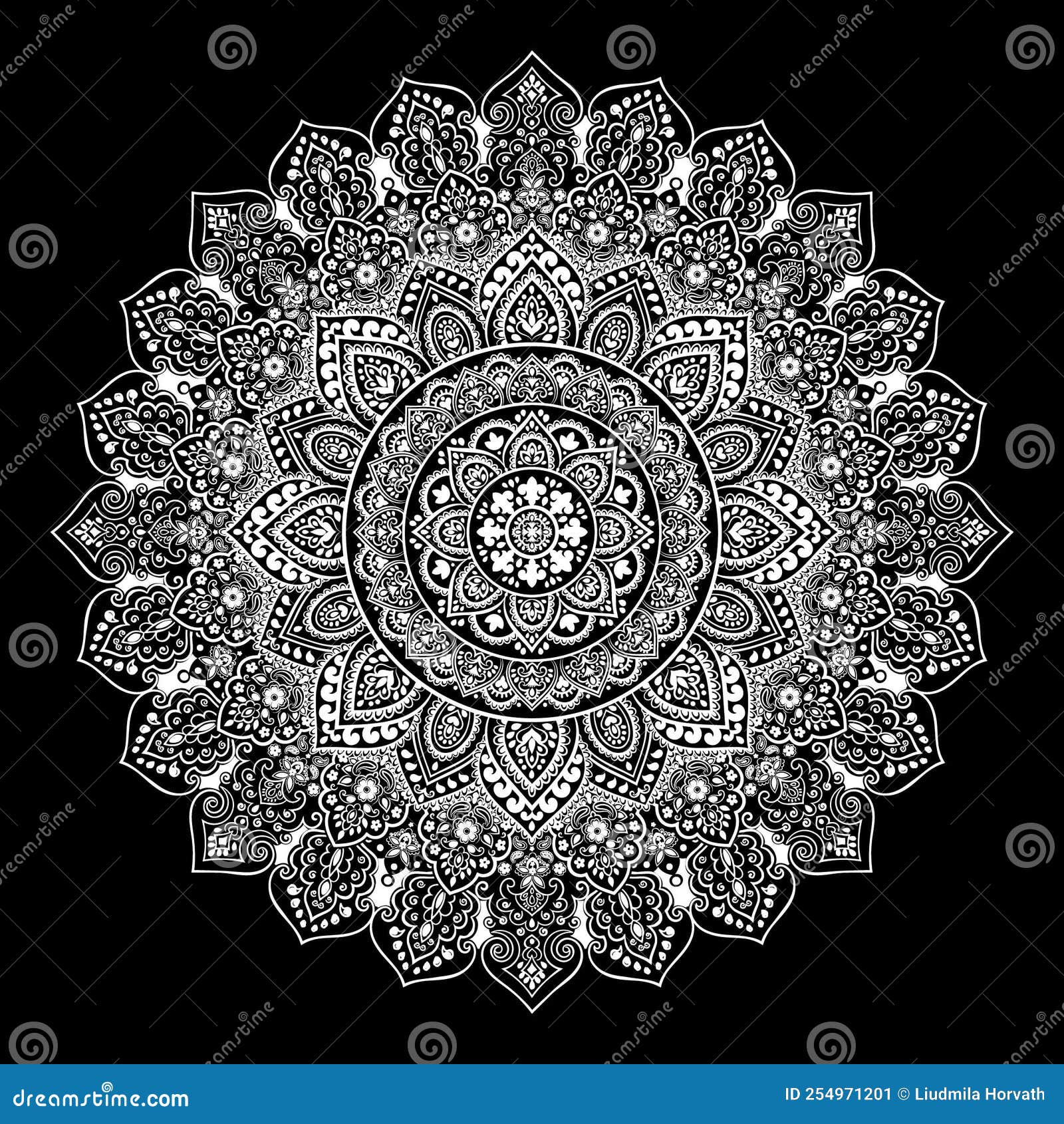 Ethnic Indian Mandala Carpet Vector Design Stock Vector - Illustration ...