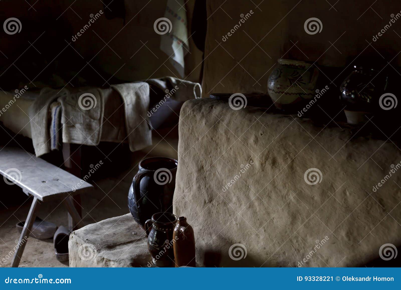 Ethnic Interior in an Old Ukrainian House Editorial Photo - Image of ...