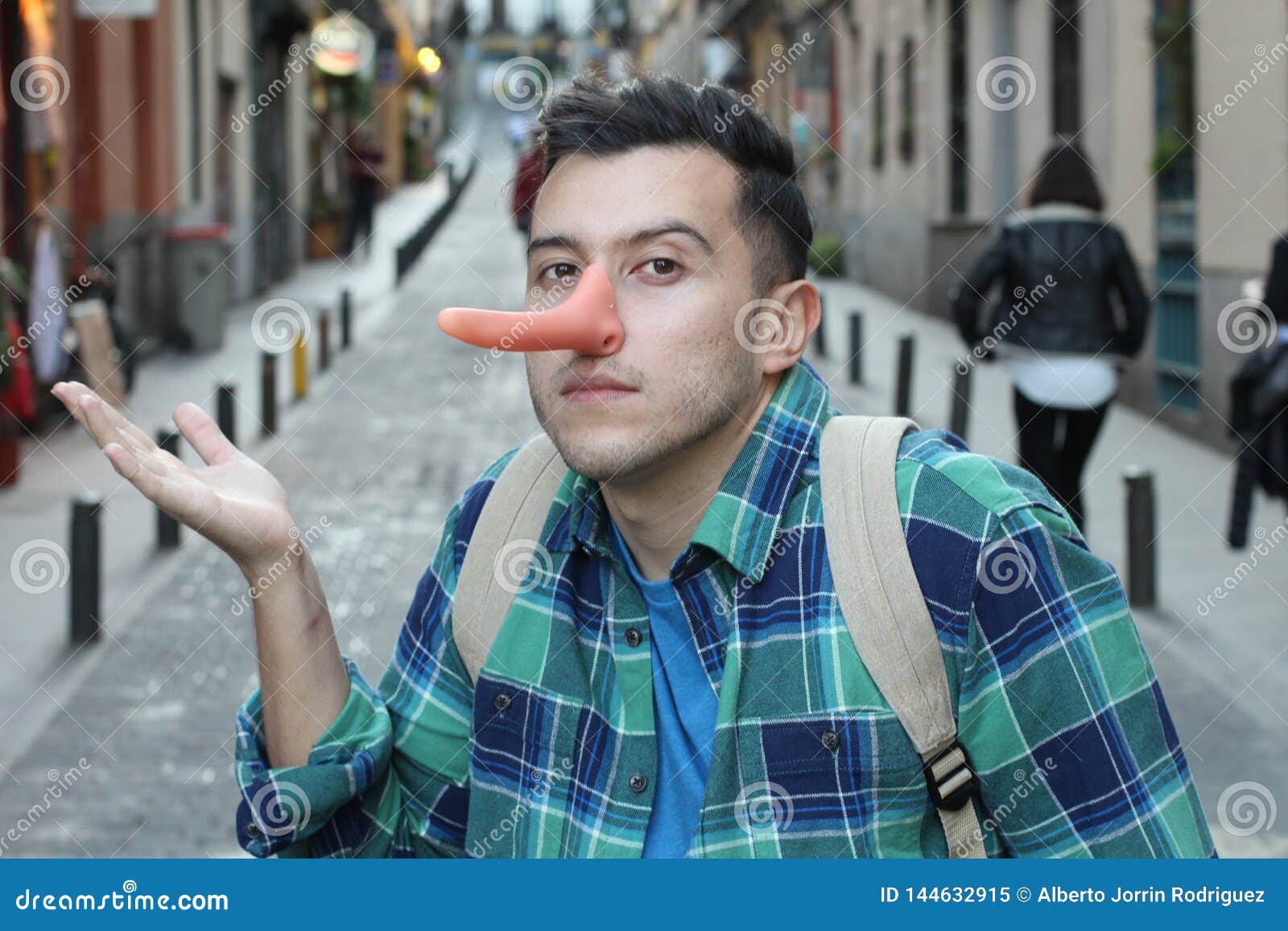 Ethnic Liar with a Very Long Nose Stock Image - Image of latino, deceit ...