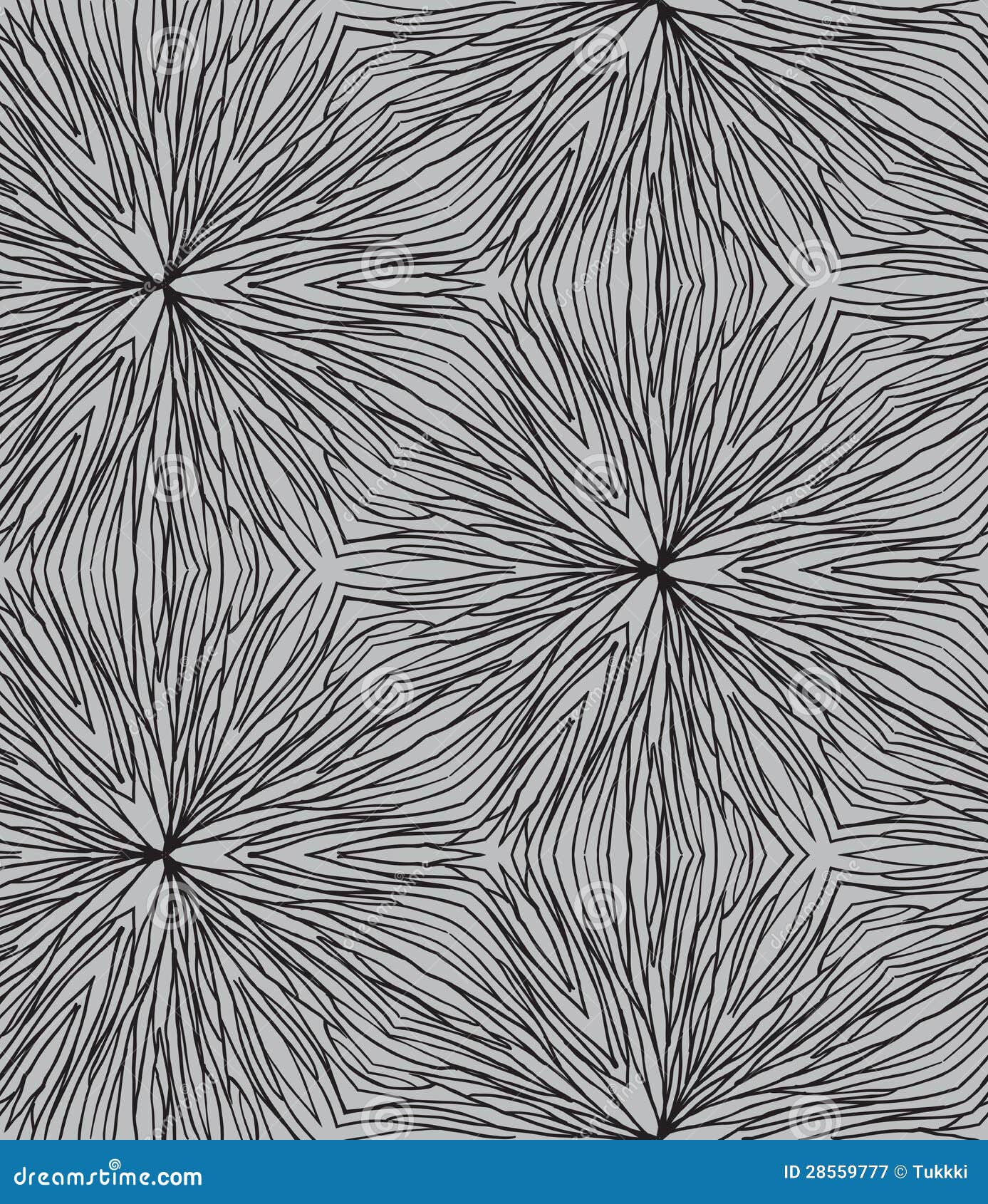 Ethnic Linear Black and White Pattern Stock Illustration - Illustration ...