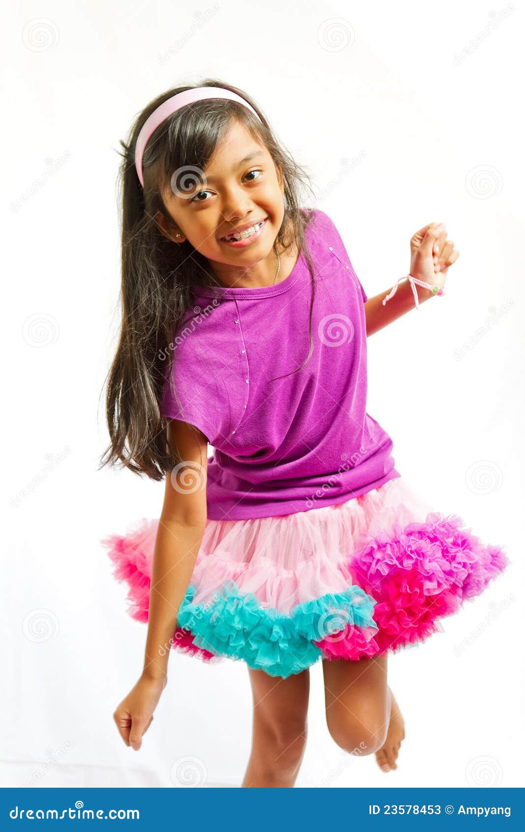 Ethnic little girl dancing stock image. Image of child - 23578453