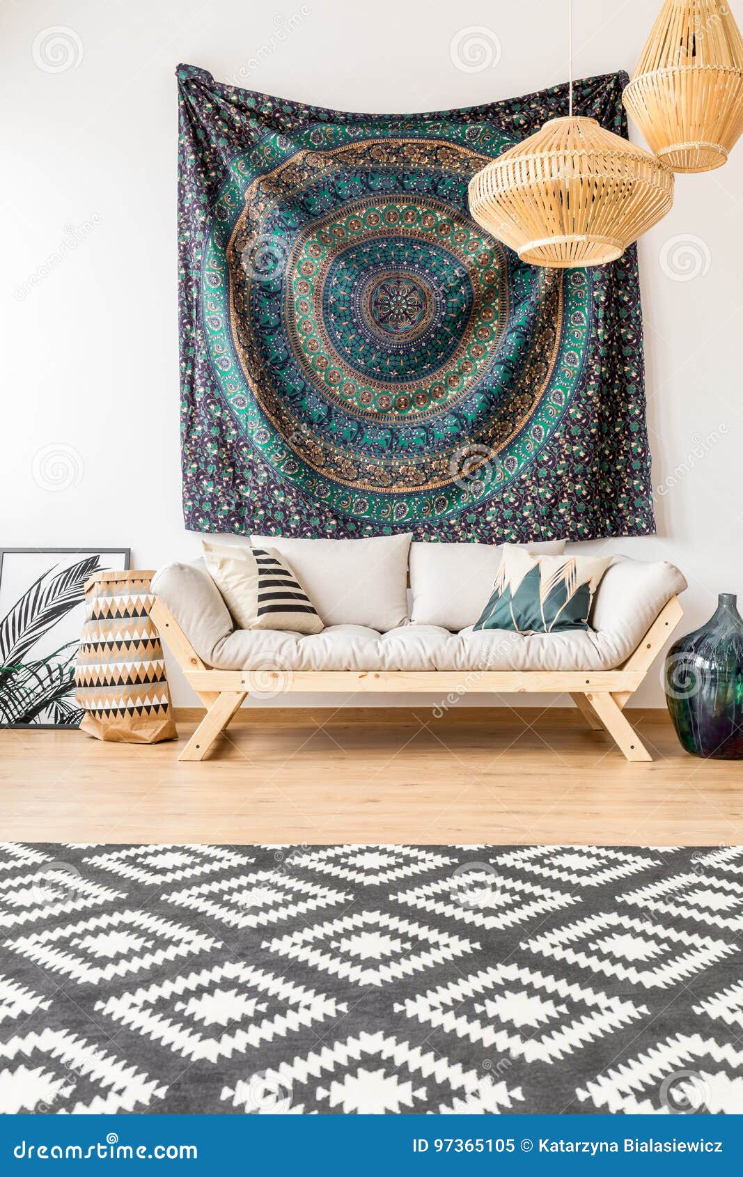 Ethnic living room stock image. Image of colorful, ethnic - 97365105