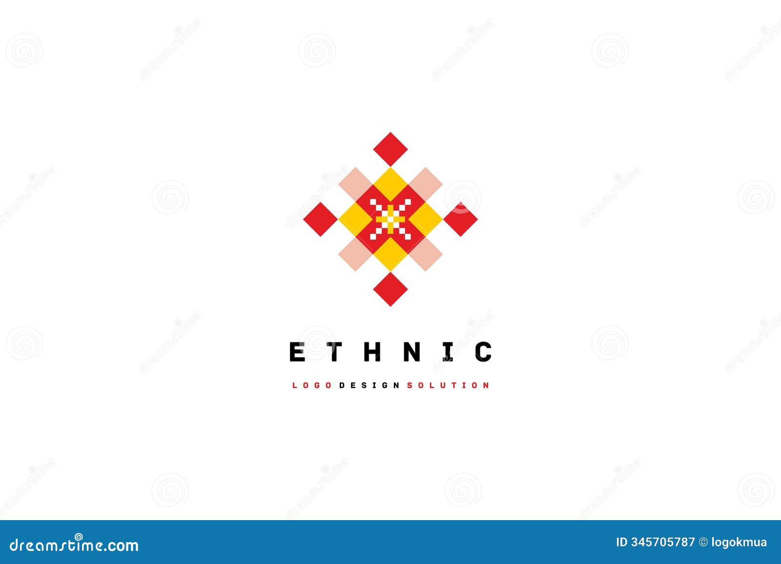 Ethnic Logo From Leaves And Droplet Shape Vector Illustration ...