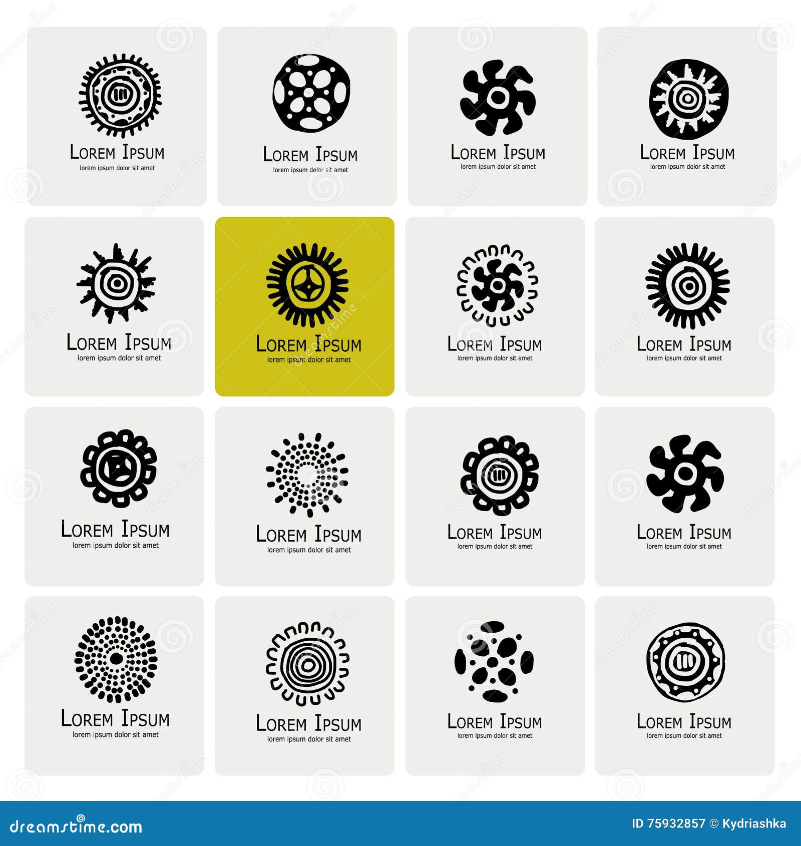 Ethnic Logo Set for Your Design Stock Vector - Illustration of greek ...