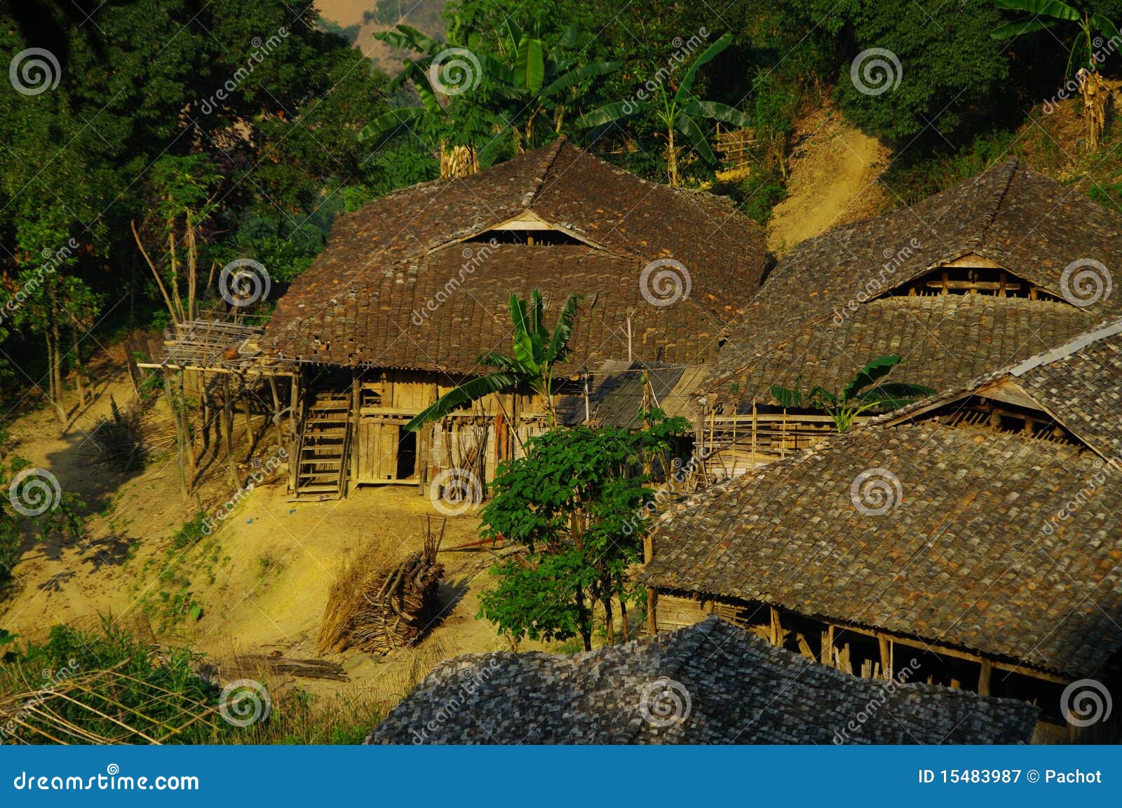 Ethnic Lolo village stock image. Image of sheet, ethnic - 15483987