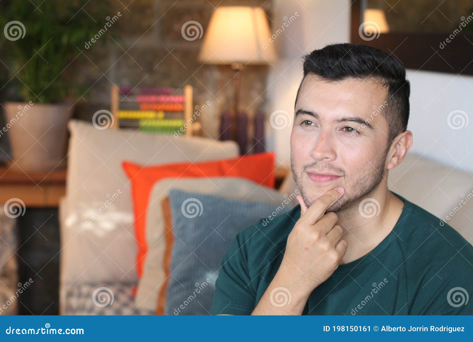 Ethnic Man Deep in Thoughts Stock Image - Image of happiness, excited ...