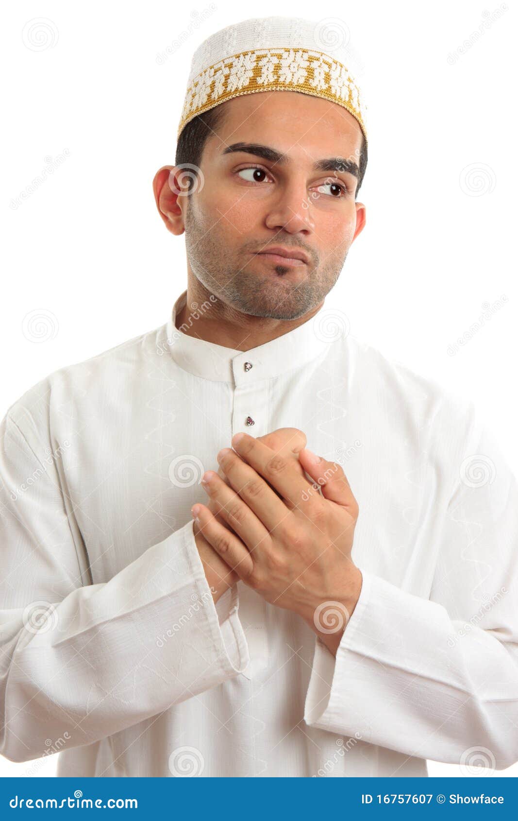 Ethnic Man Holding His Hands To His Chest Stock Photos - Free & Royalty ...