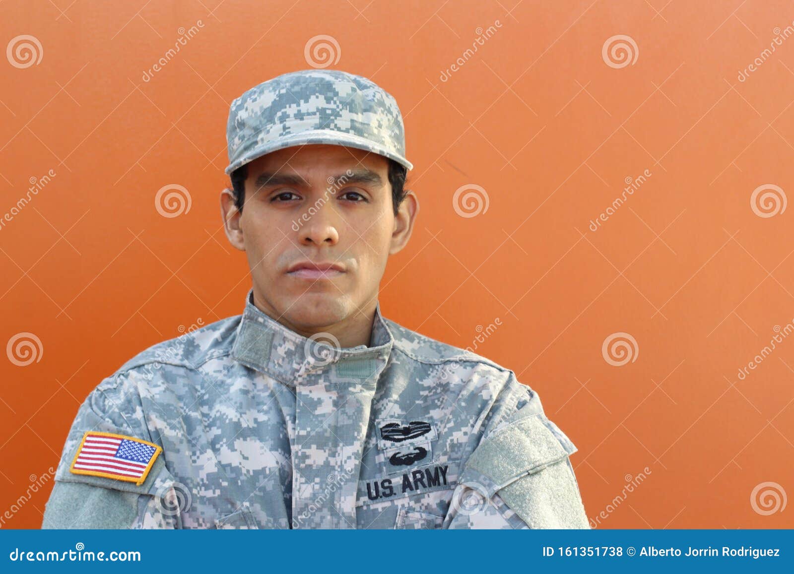Ethnic Man Showing Diversity in the US Army Stock Photo - Image of ...
