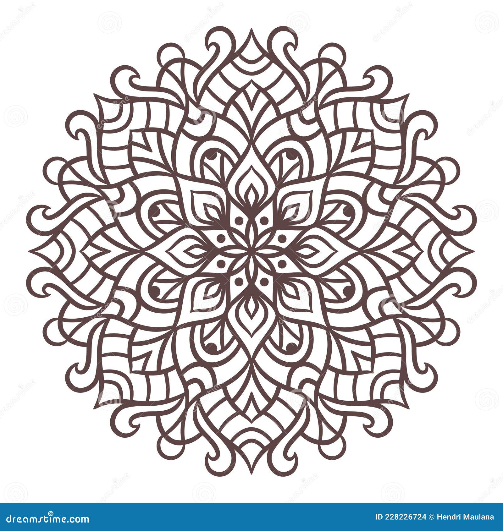 Ethnic Mandala Round Ornament Pattern Stock Vector - Illustration of ...