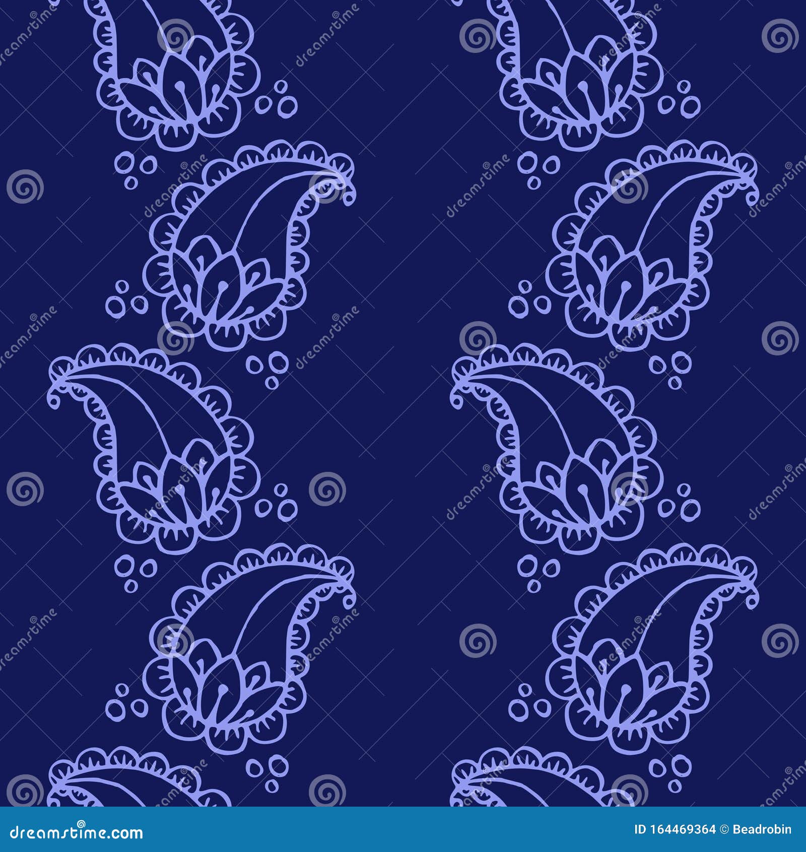 Ethnic Mehendi Mendi Paisley Seamless Background Pattern Stock ...