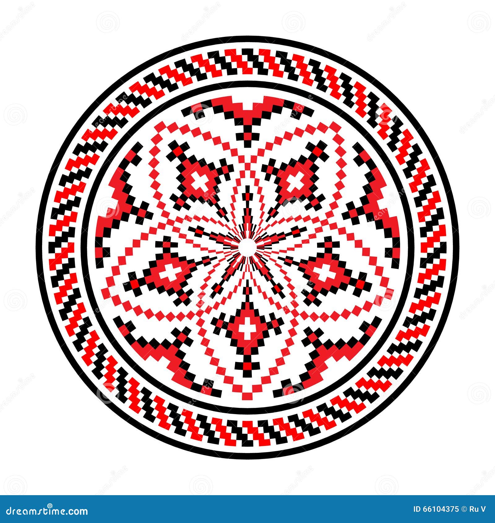 Ethnic Motives. Circular Pattern in Traditional Style. Stock Vector ...