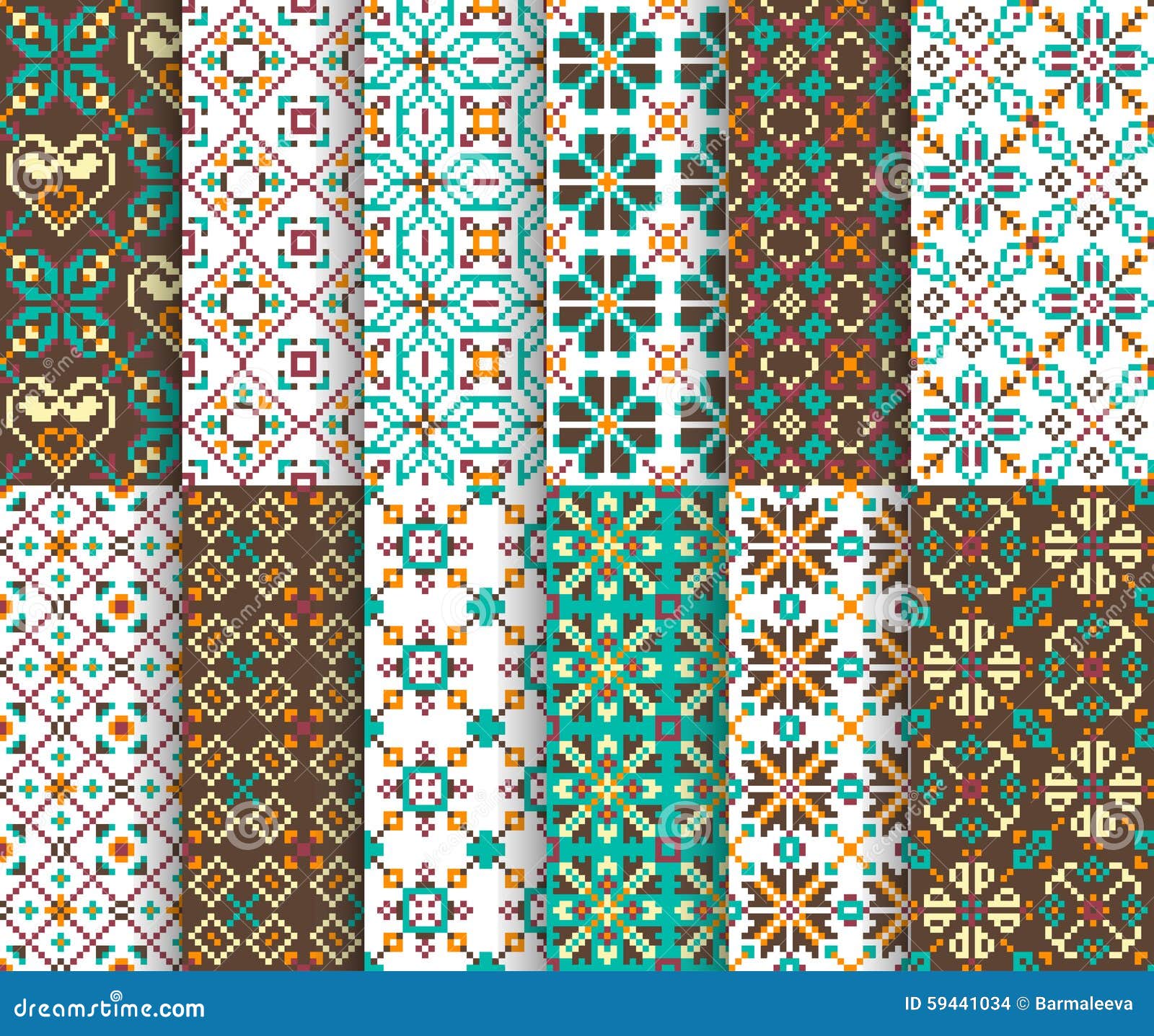Ethnic National Seamless Patterns Stock Vector - Illustration of ethnic ...