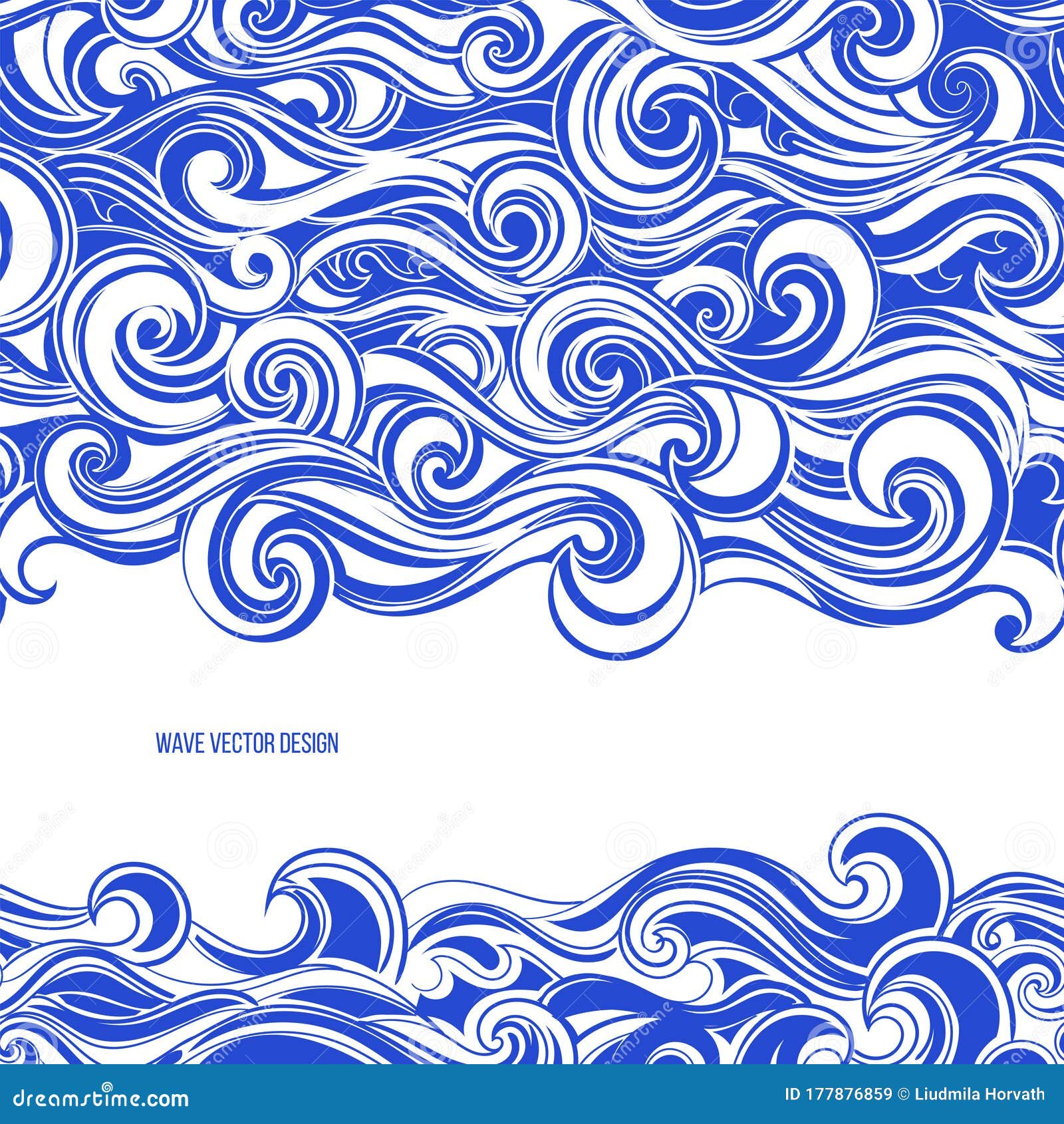 Ethnic Ocean Wave Seamless Pattern Print Could Be Used for Textile ...