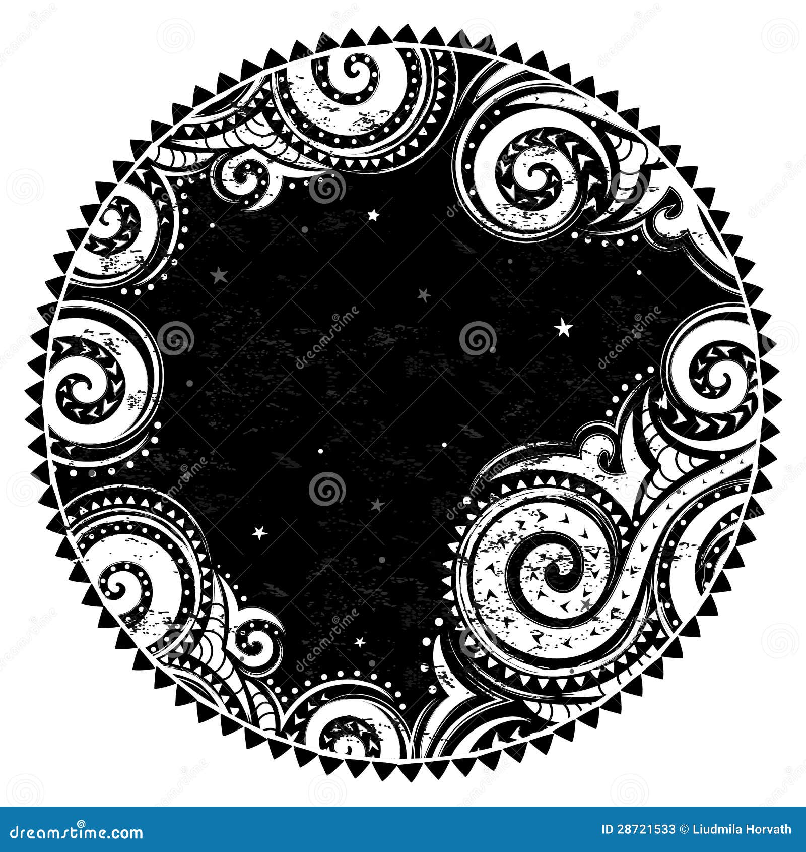 Ethnic ornamental frame stock vector. Illustration of design - 28721533