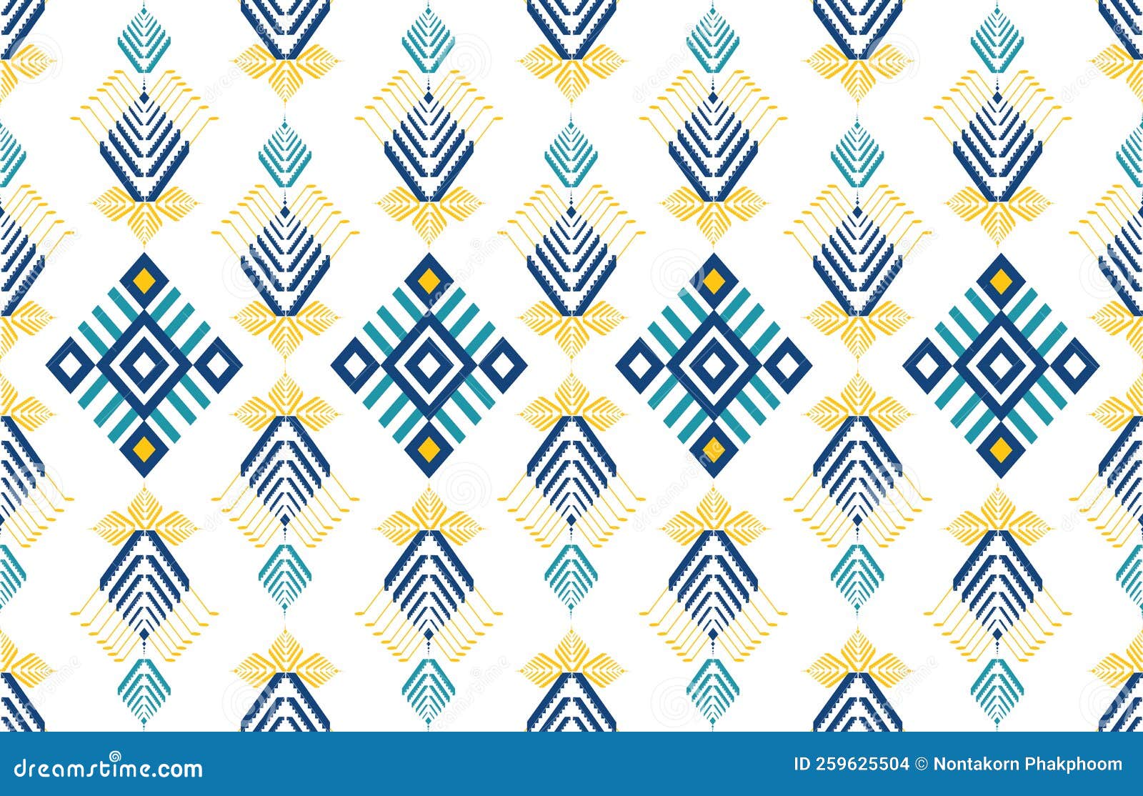 Abstract Ethnic Geometric Seamless Pattern, Vector Illustrator Pattern ...