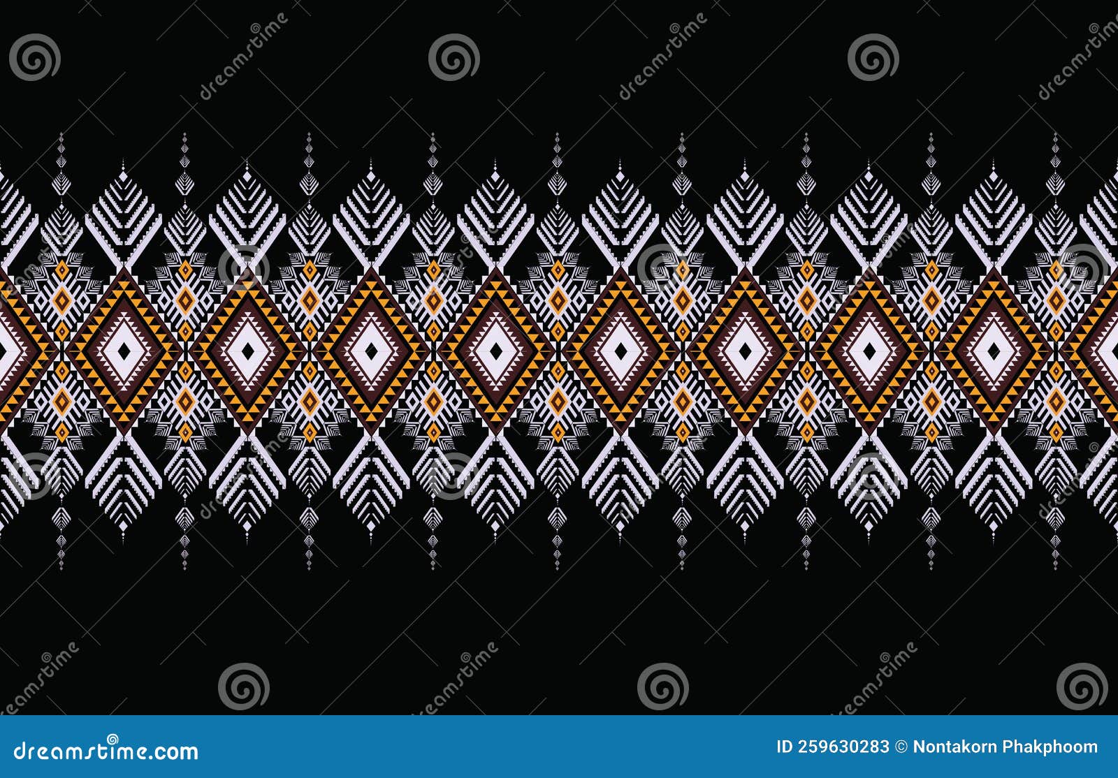 Colorful Geometric Ethnic Pattern. Oriental, Western, Aztec, Tribal ...
