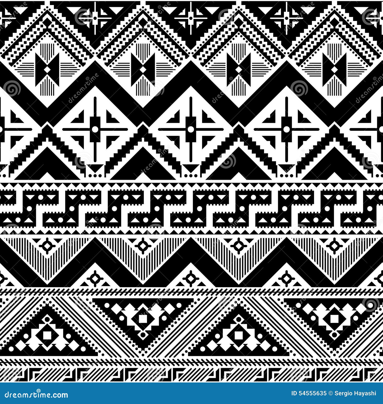 Ethnic pattern stock vector. Illustration of background - 54555635