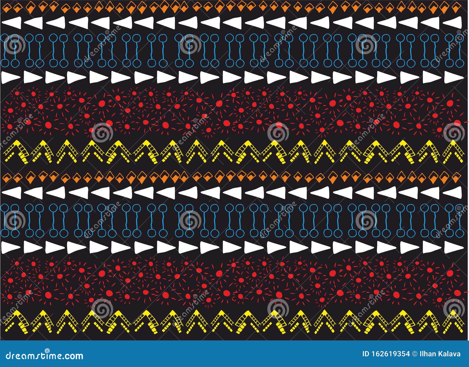 Ethnic Pattern for Fabric.wallpaper Black Background. - Vector Stock ...