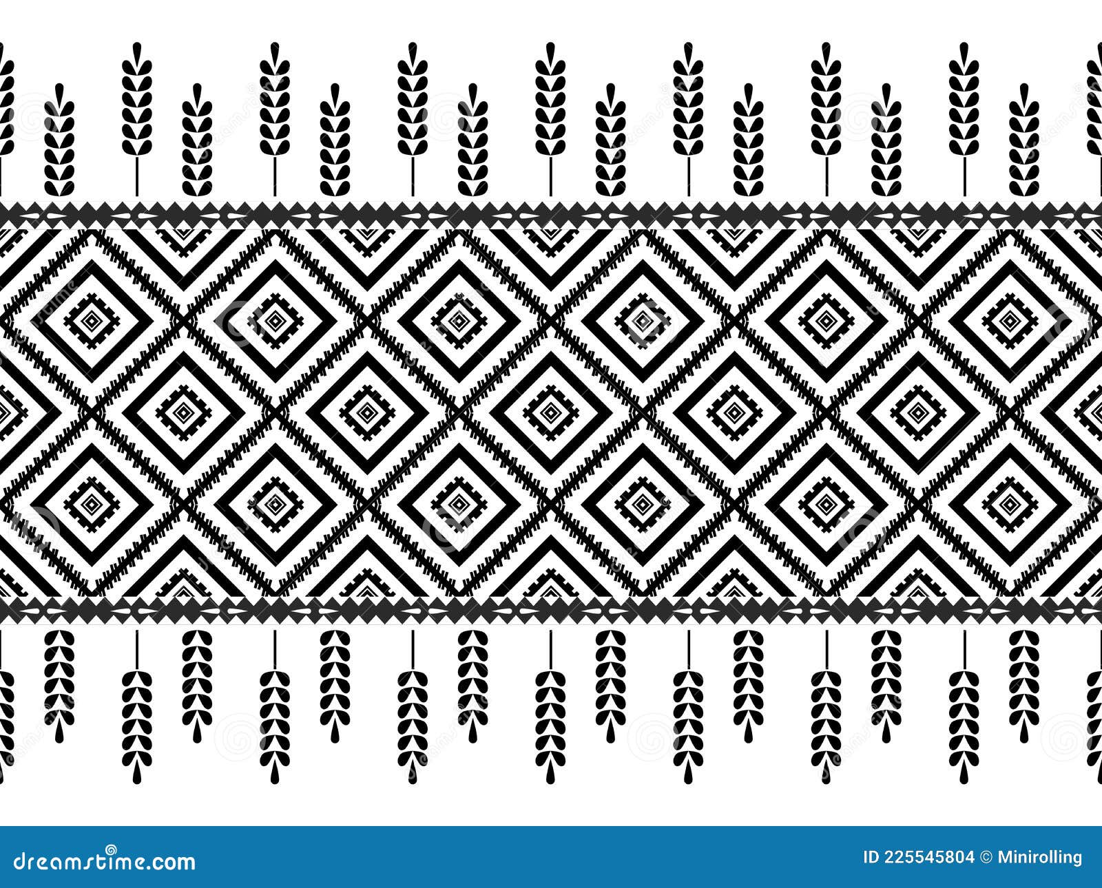 Ethnic Pattern in Gray Tone. Fabric Design in Pattern of Tribe. Design ...