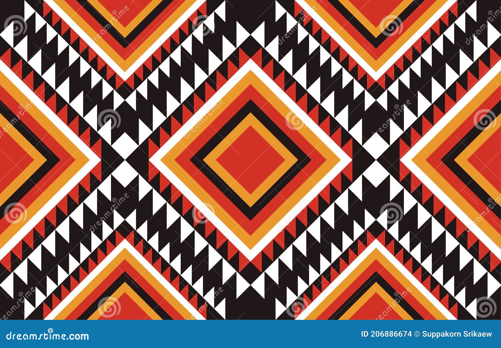 African Tribal Ethnic Pattern Seamless Designs Stock Vector