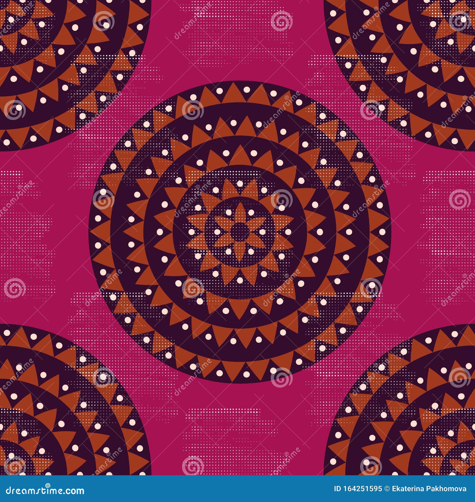 Ethnic Seamless Pattern. Polka Dot Wrapping Paper. Tribal Background ...