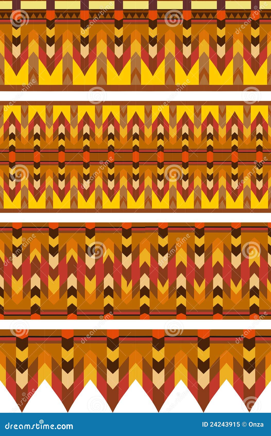 Ethnic Pattern Stripe Set stock vector. Illustration of repetitive ...