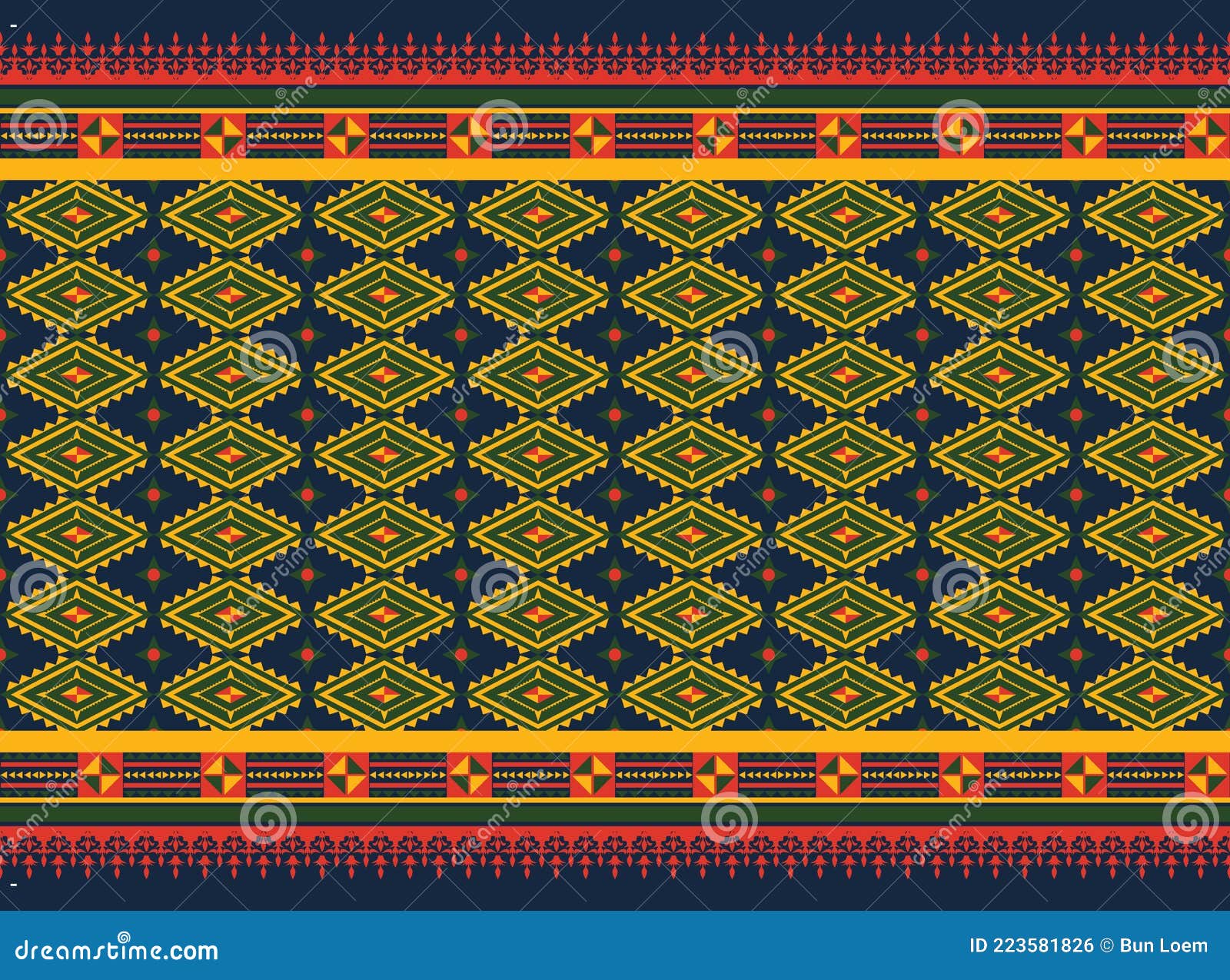 Ethnic Pattern Traditional Design Abstract Geometric Stock Vector ...