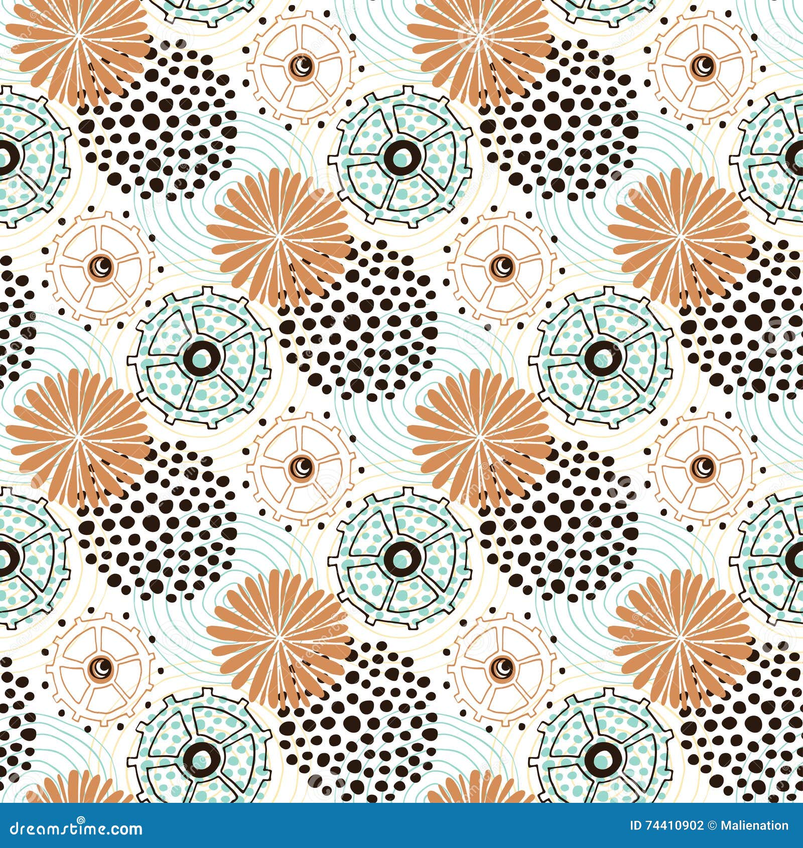 Ethnic Pattern. Vector Circles Background. Illustration For Wrapping ...