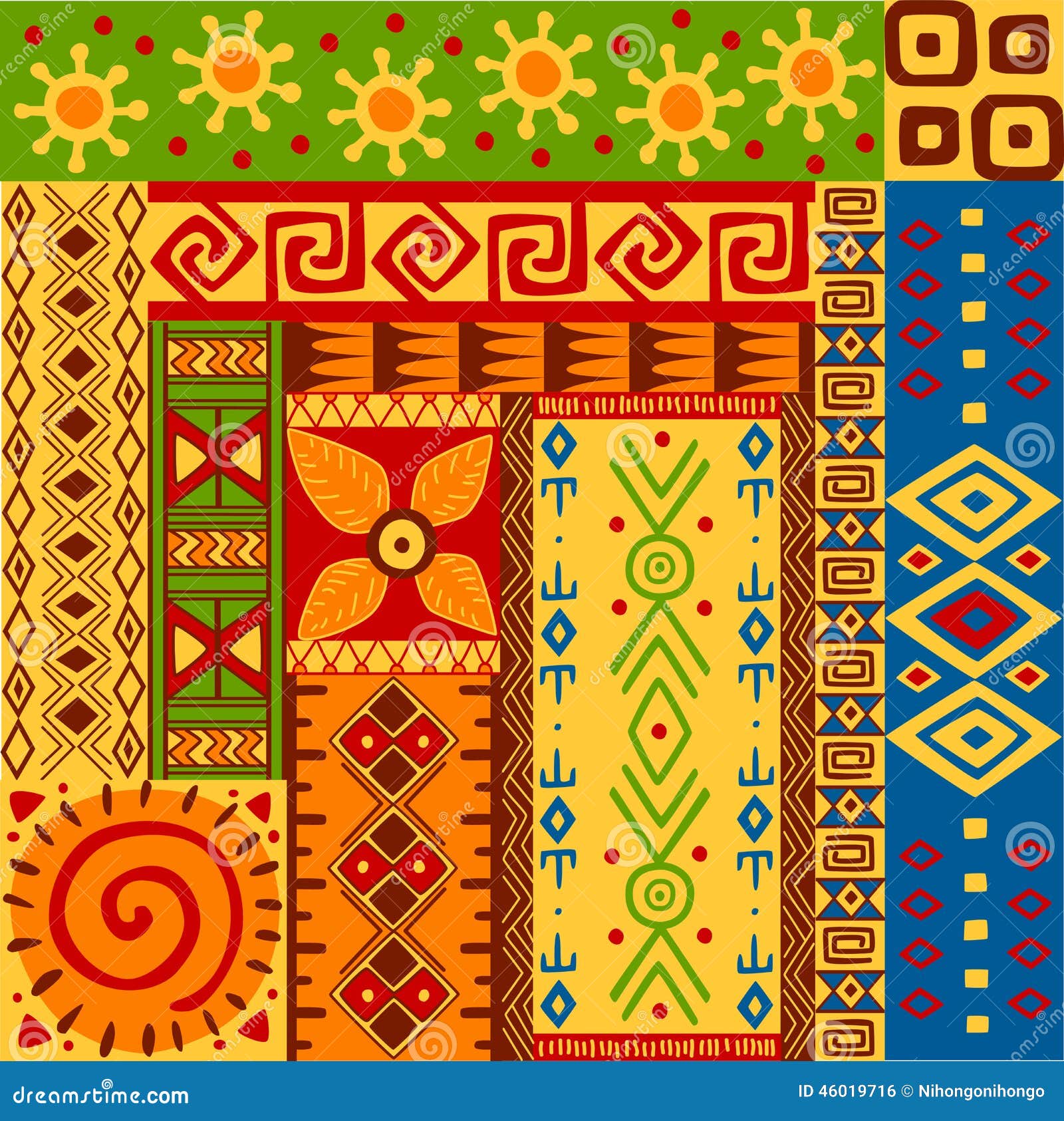 Ethnic Patterns Stock Vector - Image: 46019716