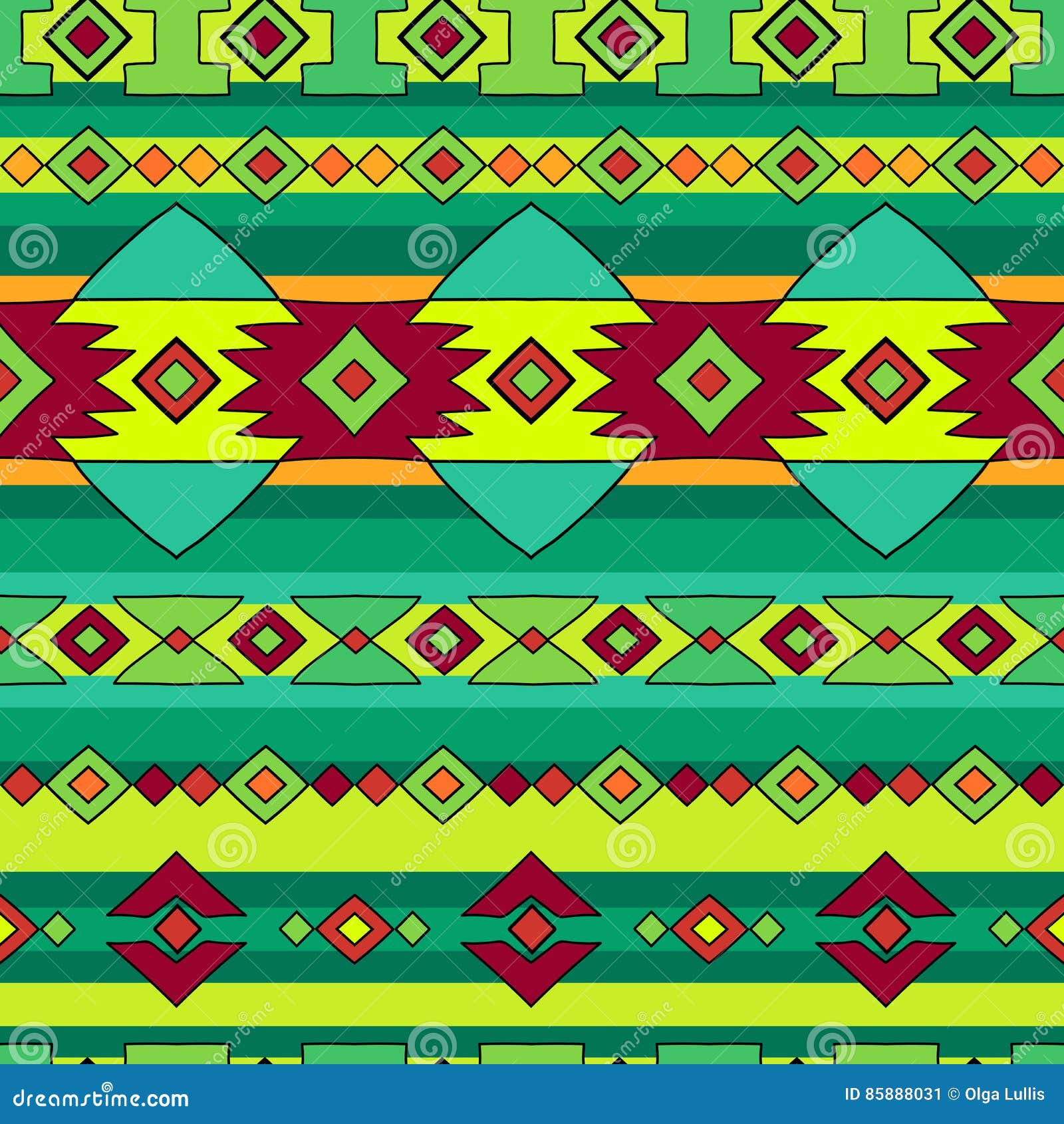 Ethnic Peru Pattern Vector Illustration | CartoonDealer.com #85888010