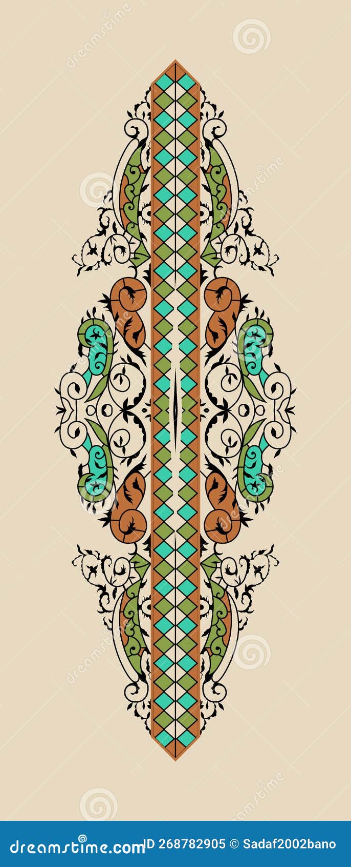 Ethnic Print Fabric Pattern Geometric Seamless Ornament For Ceramics