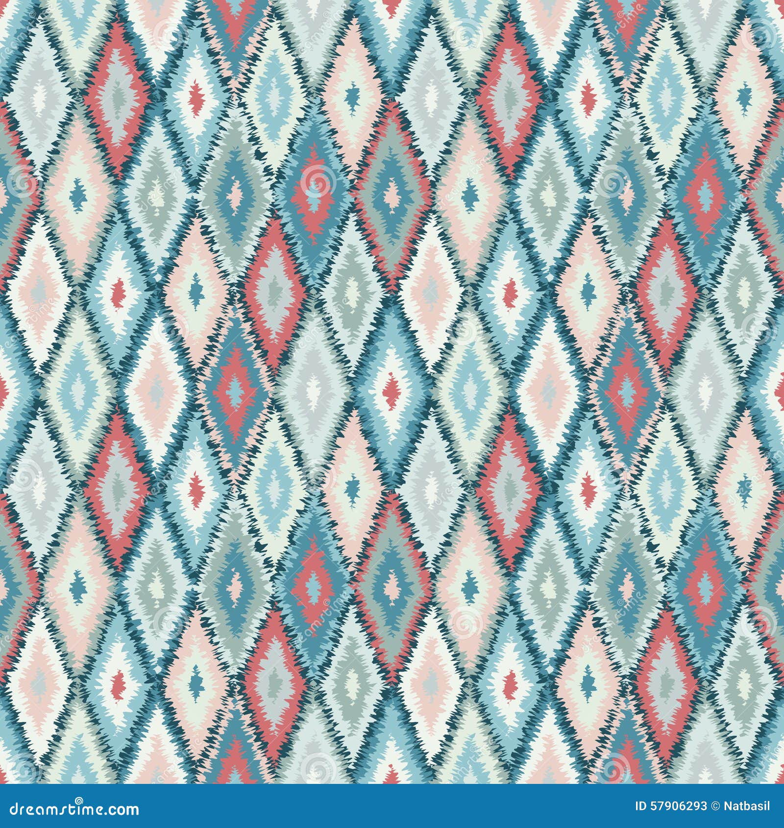 Ethnic Rhombus Tribal Seamless Pattern Stock Vector Illustration Of