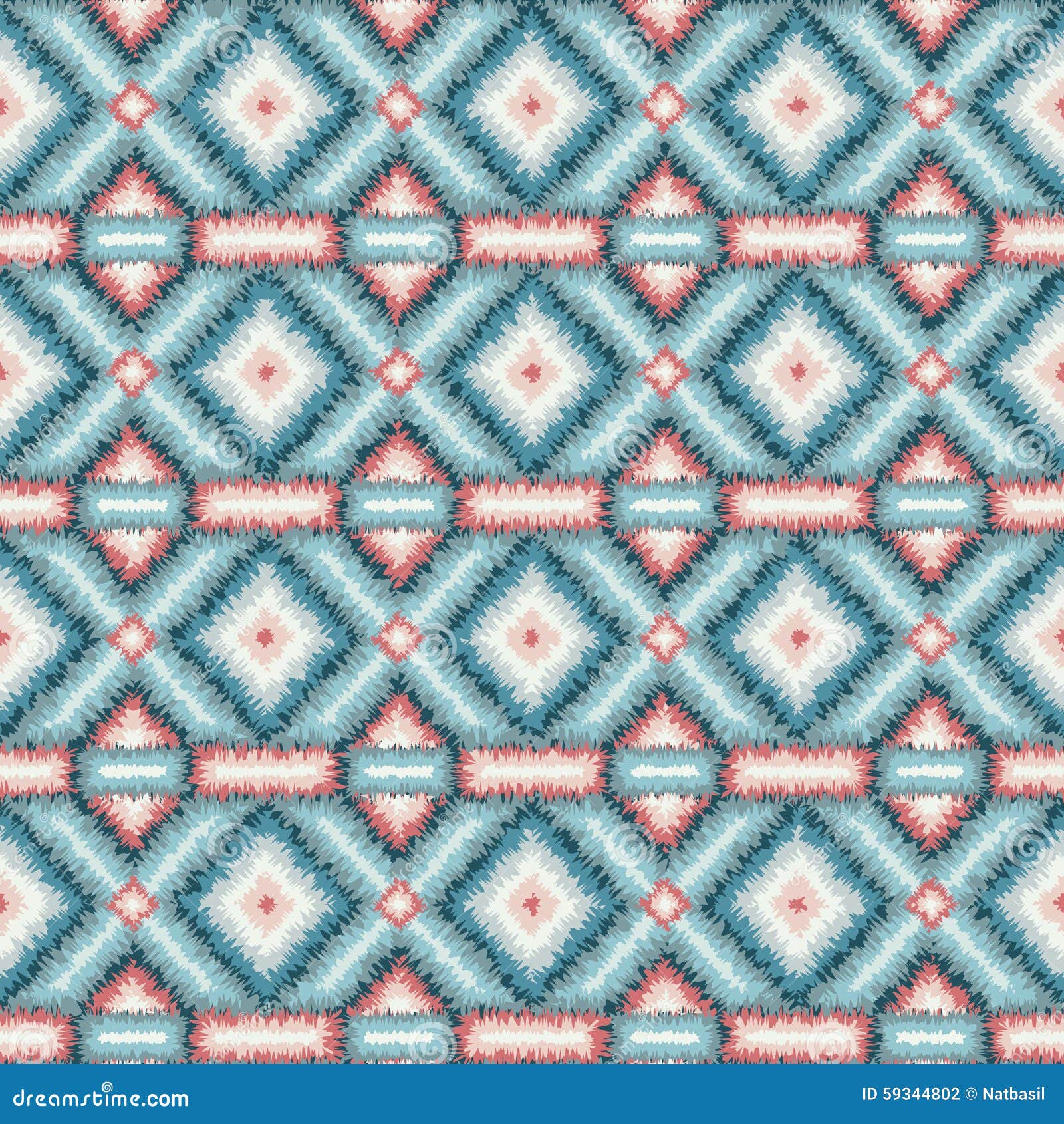 Ethnic Rhombus Tribal Seamless Pattern Stock Vector - Illustration of ...